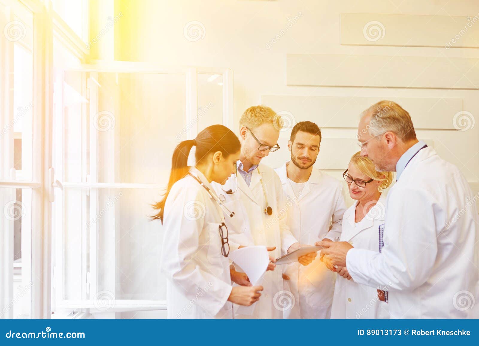 Doctors in Team during Meeting Stock Image - Image of employee ...