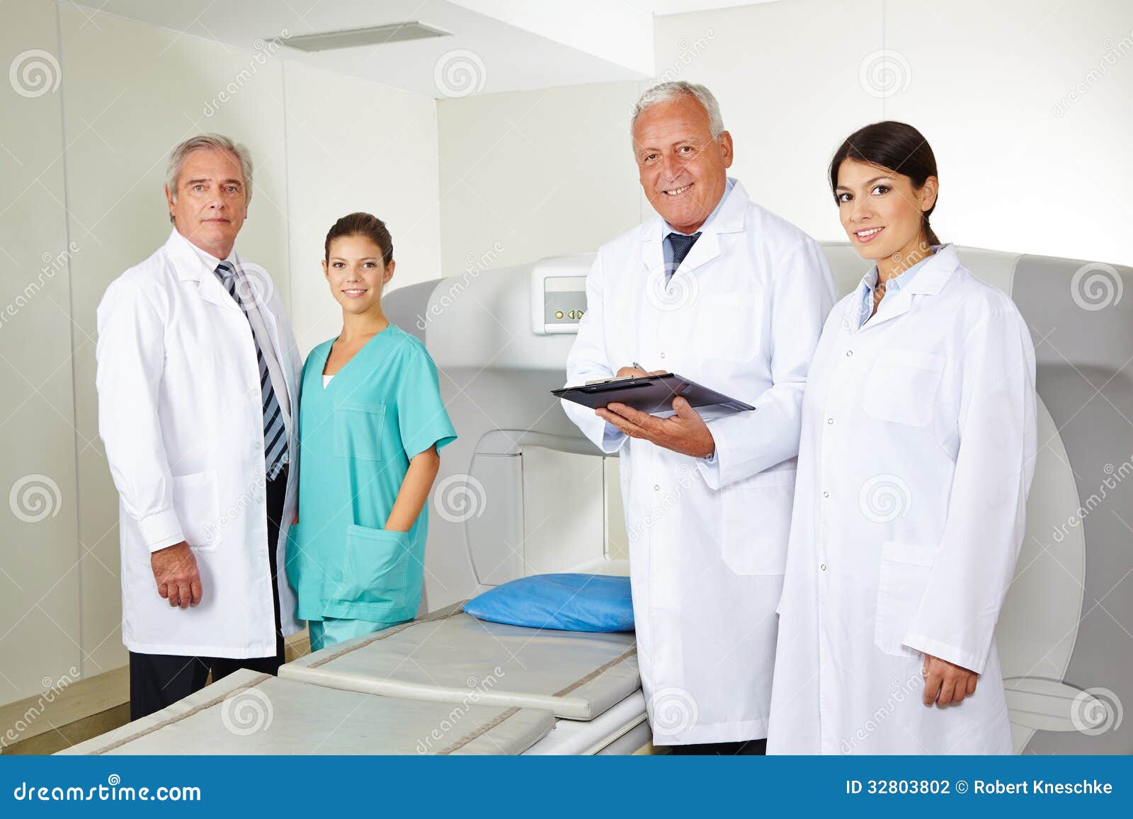 Doctors Team in Radiology in Hospital Stock Photo - Image of profession ...