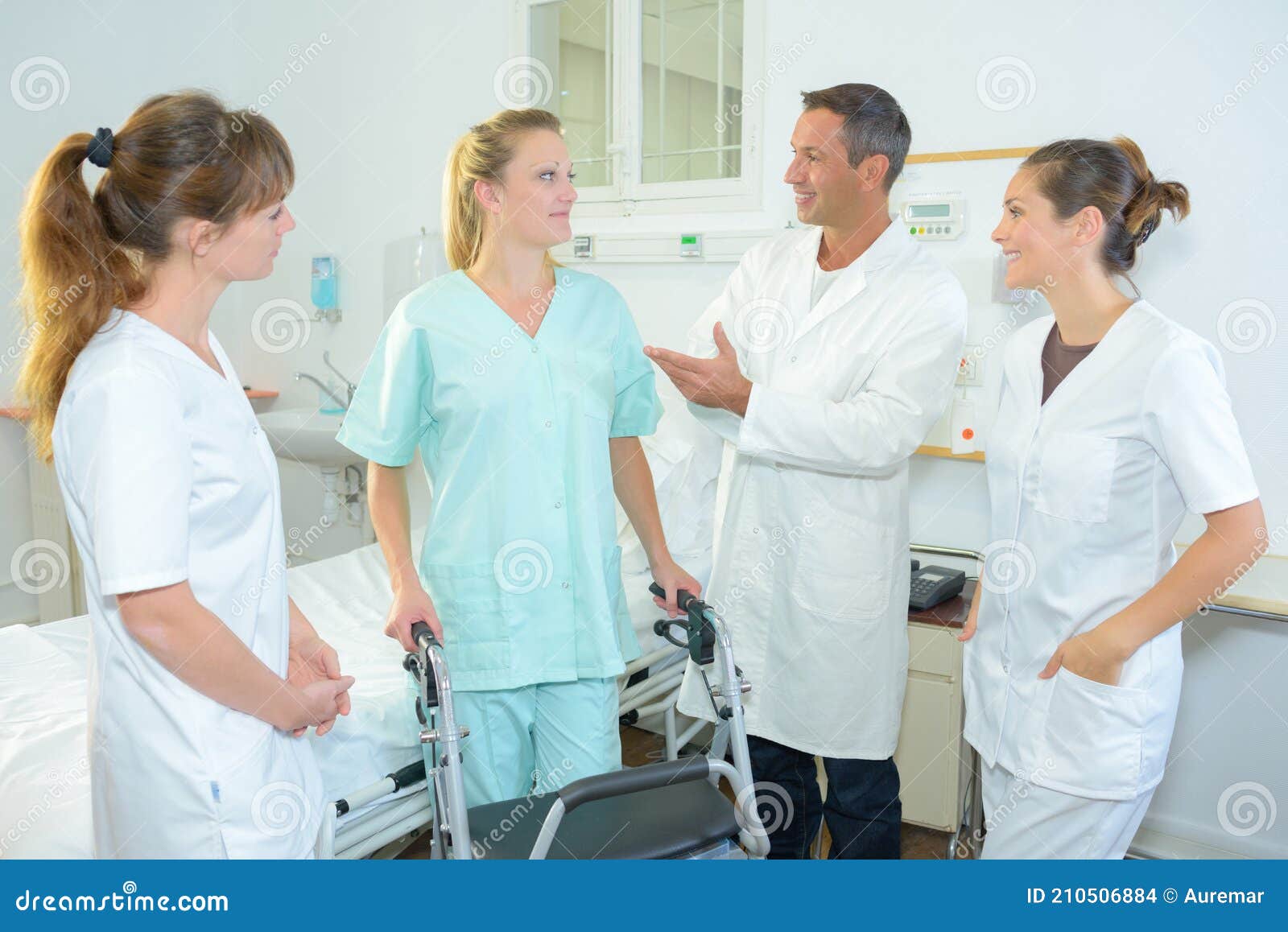 Doctors during Therapy Patient Standing Stock Photo - Image of ...