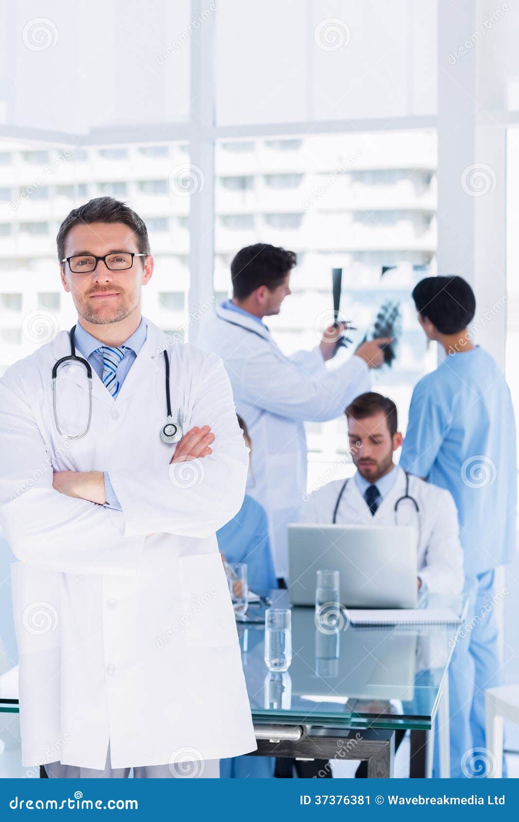 Doctors at Work in Medical Office Stock Image - Image of quarter, copy ...