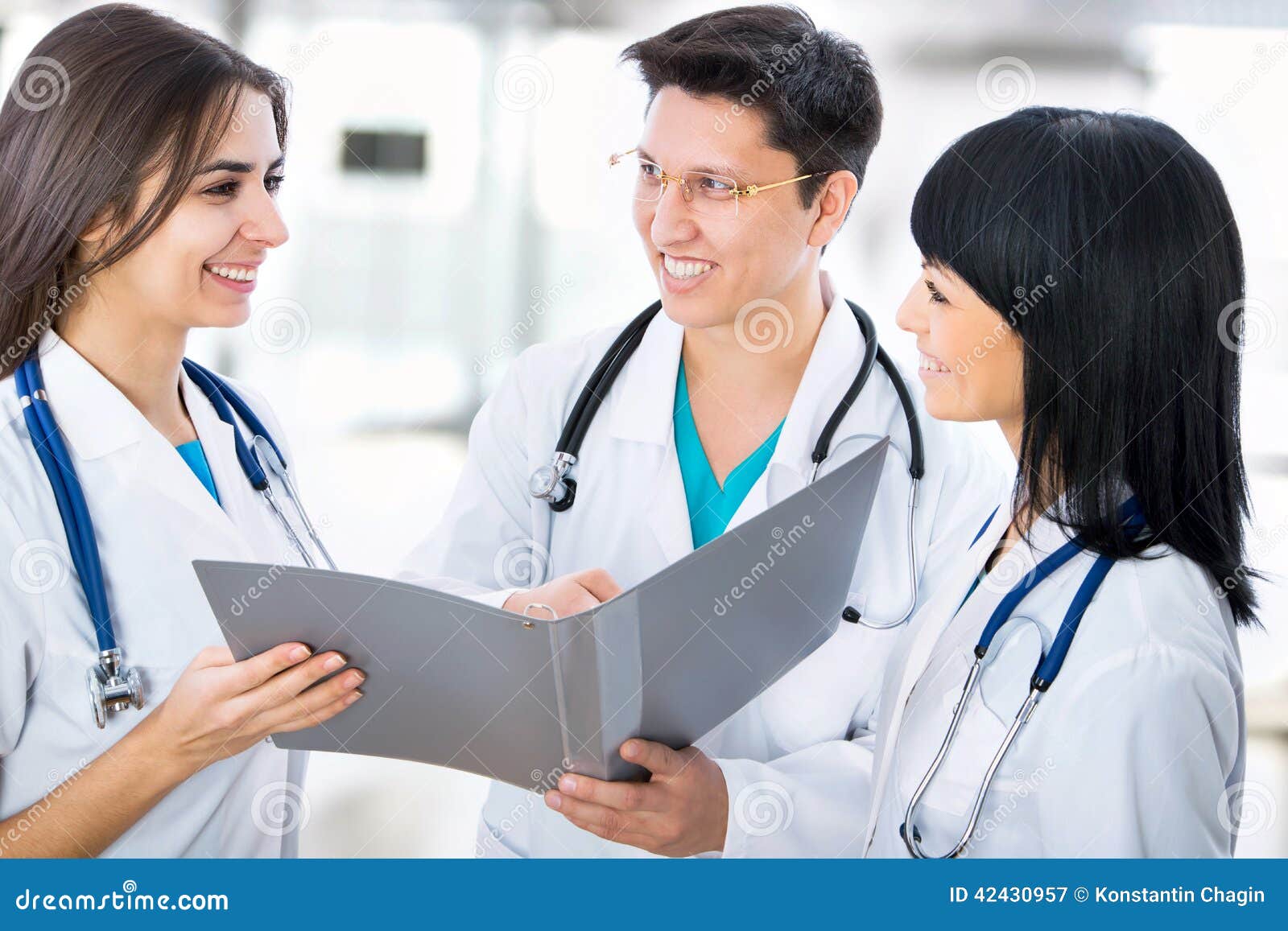 Doctors Works in a Hospital Stock Image - Image of coworker, explaining ...