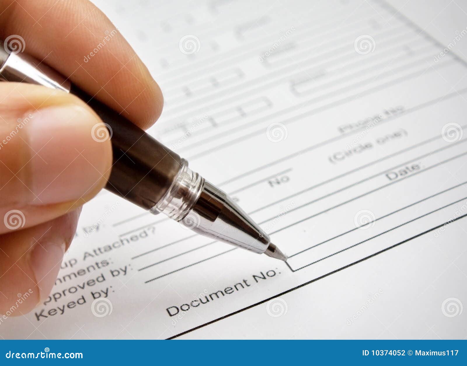 Document stock photo. Image of workplace, signing, close - 10374052
