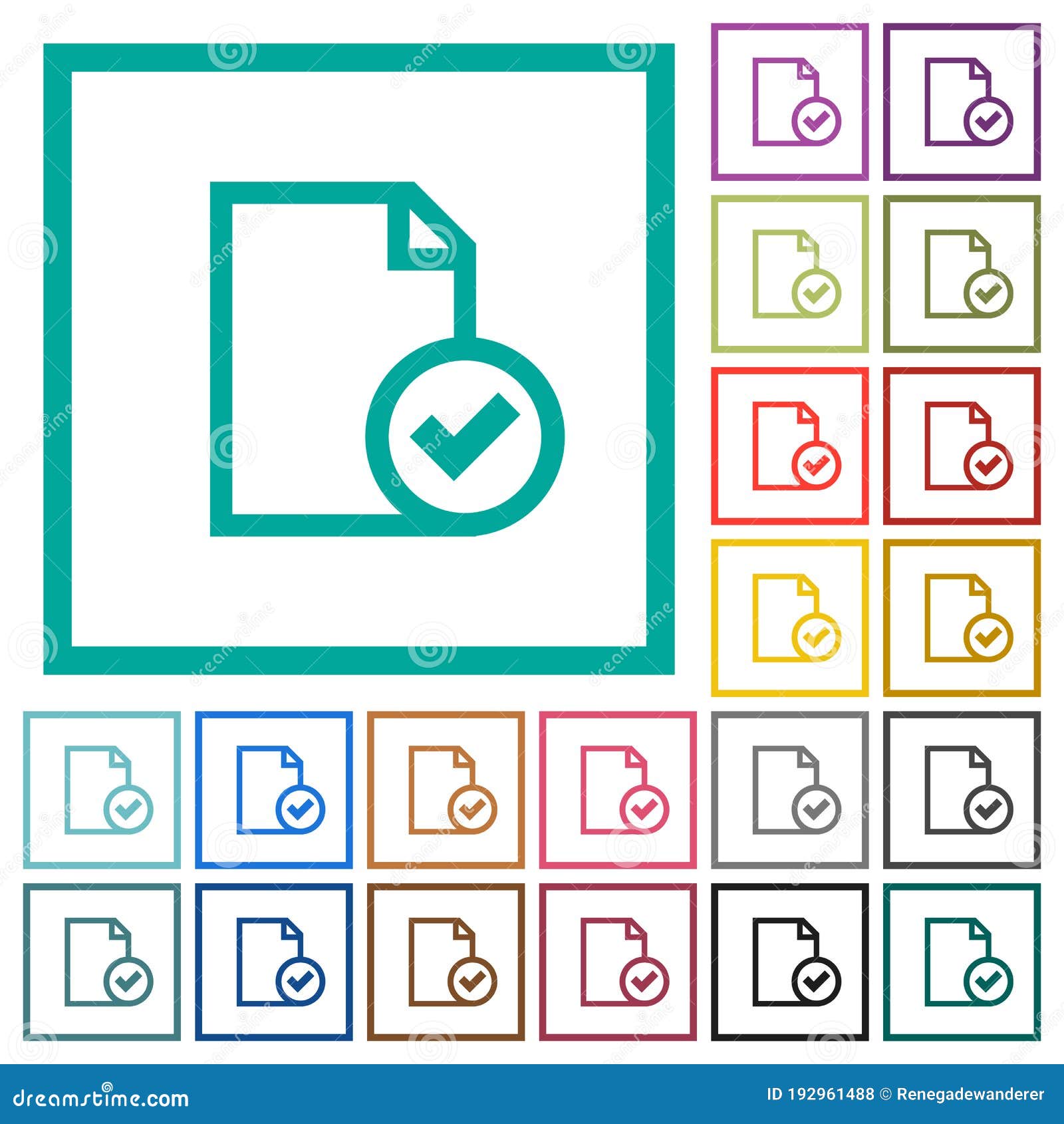 Document Accepted Icon In Comic Style. Correct Cartoon Vector ...