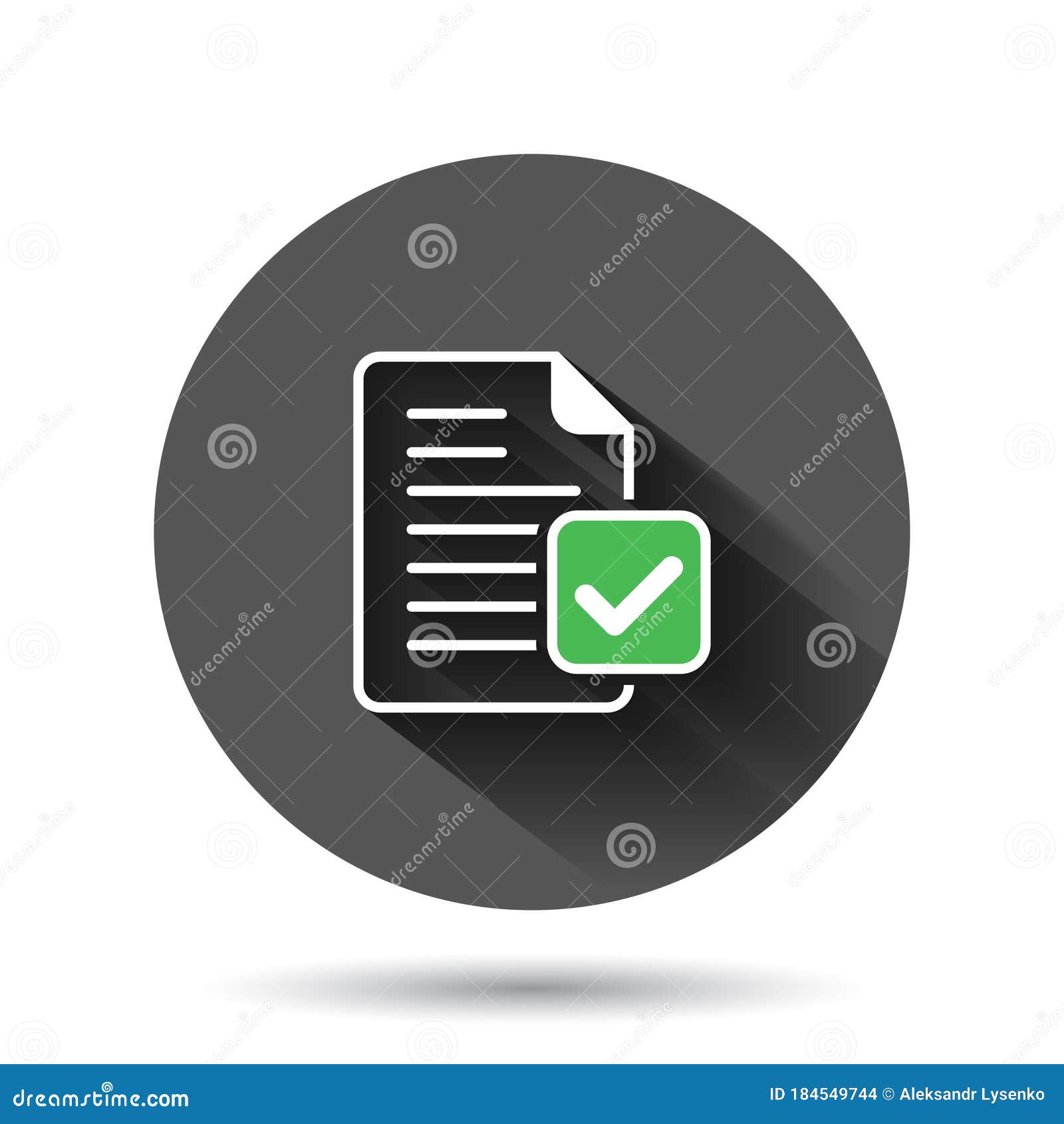 Document Accepted Icon In Comic Style. Correct Cartoon Vector ...