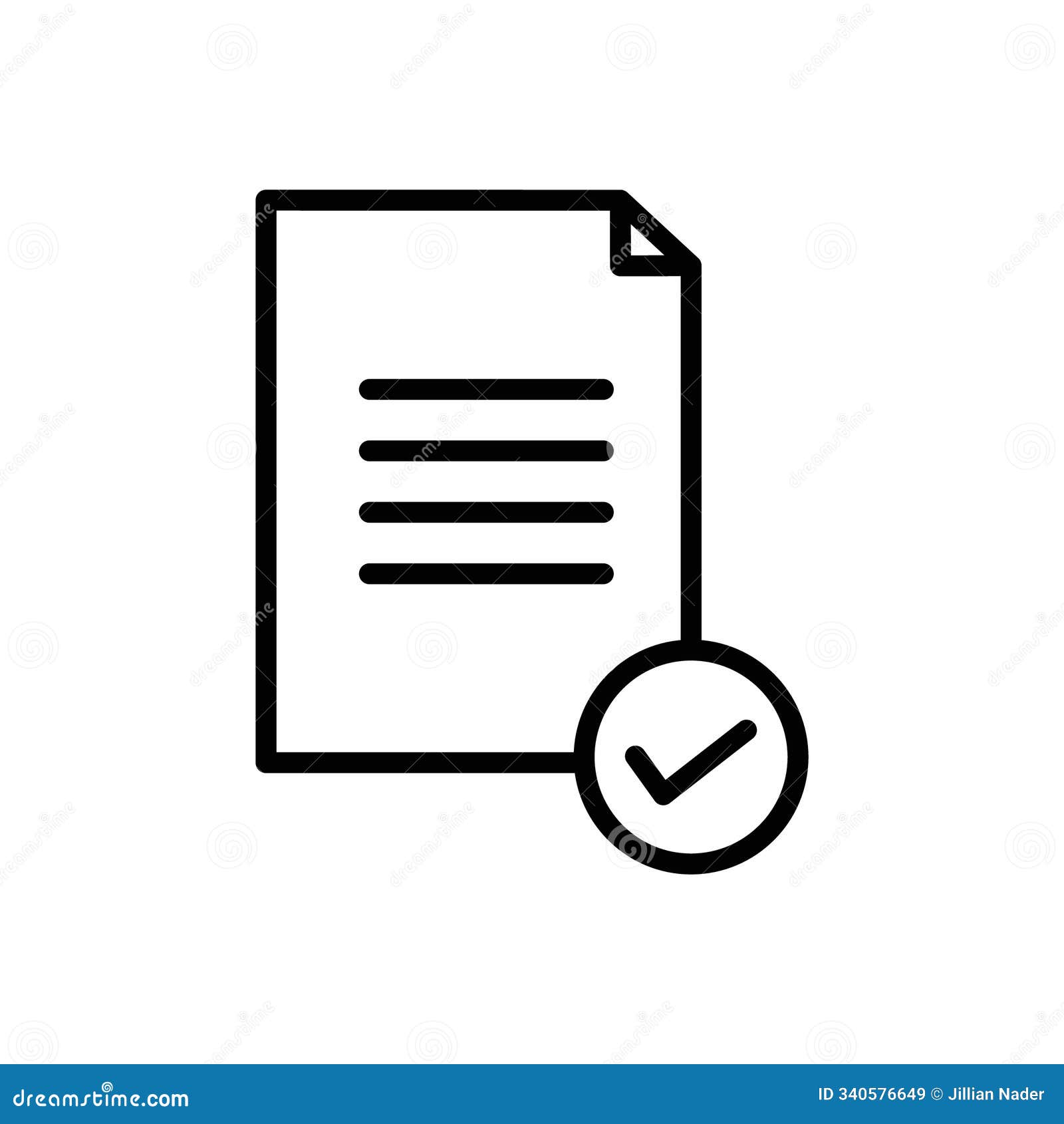 Document Accepted Icon In Comic Style. Correct Cartoon Vector ...
