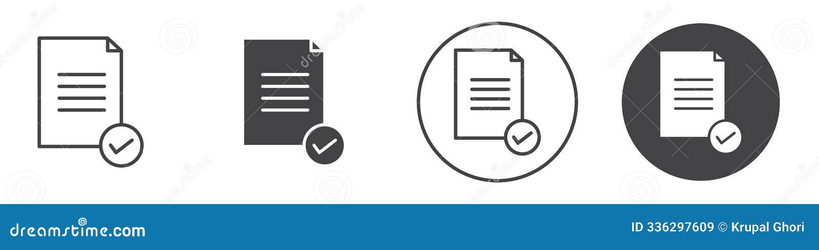 Document Accepted Icon In Comic Style. Correct Cartoon Vector ...