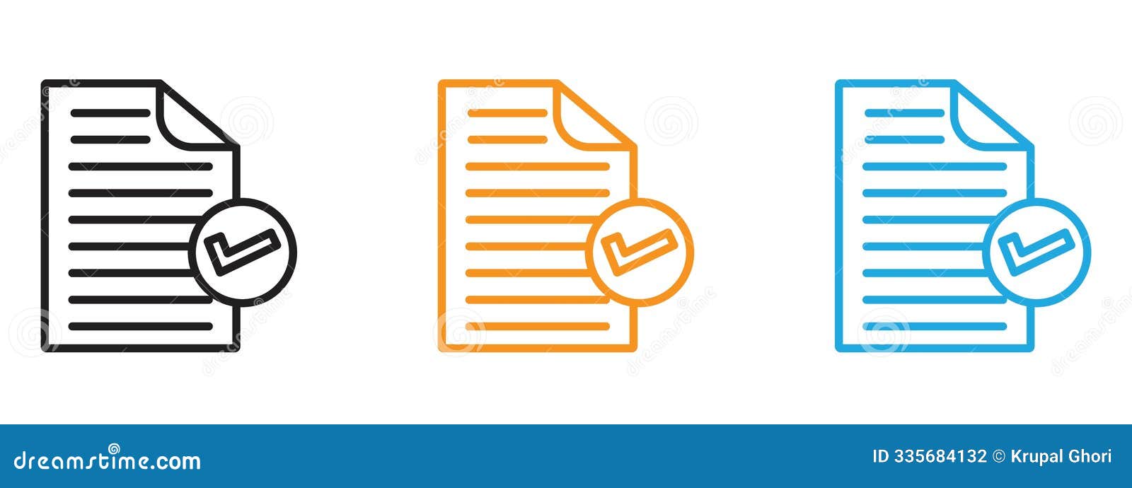 Document Accepted Icon In Comic Style. Correct Cartoon Vector ...