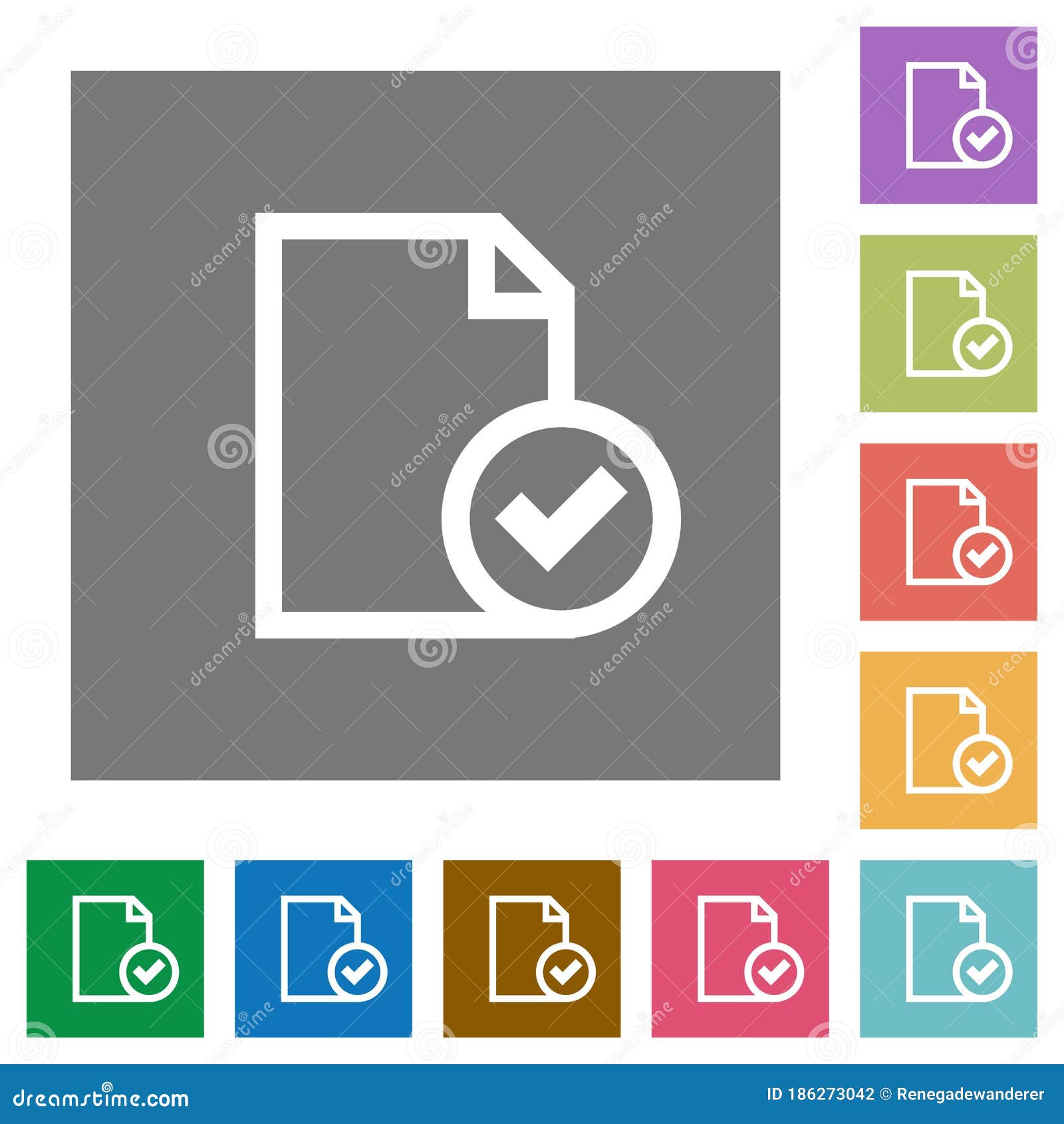 Document Accepted Icon In Comic Style. Correct Cartoon Vector ...