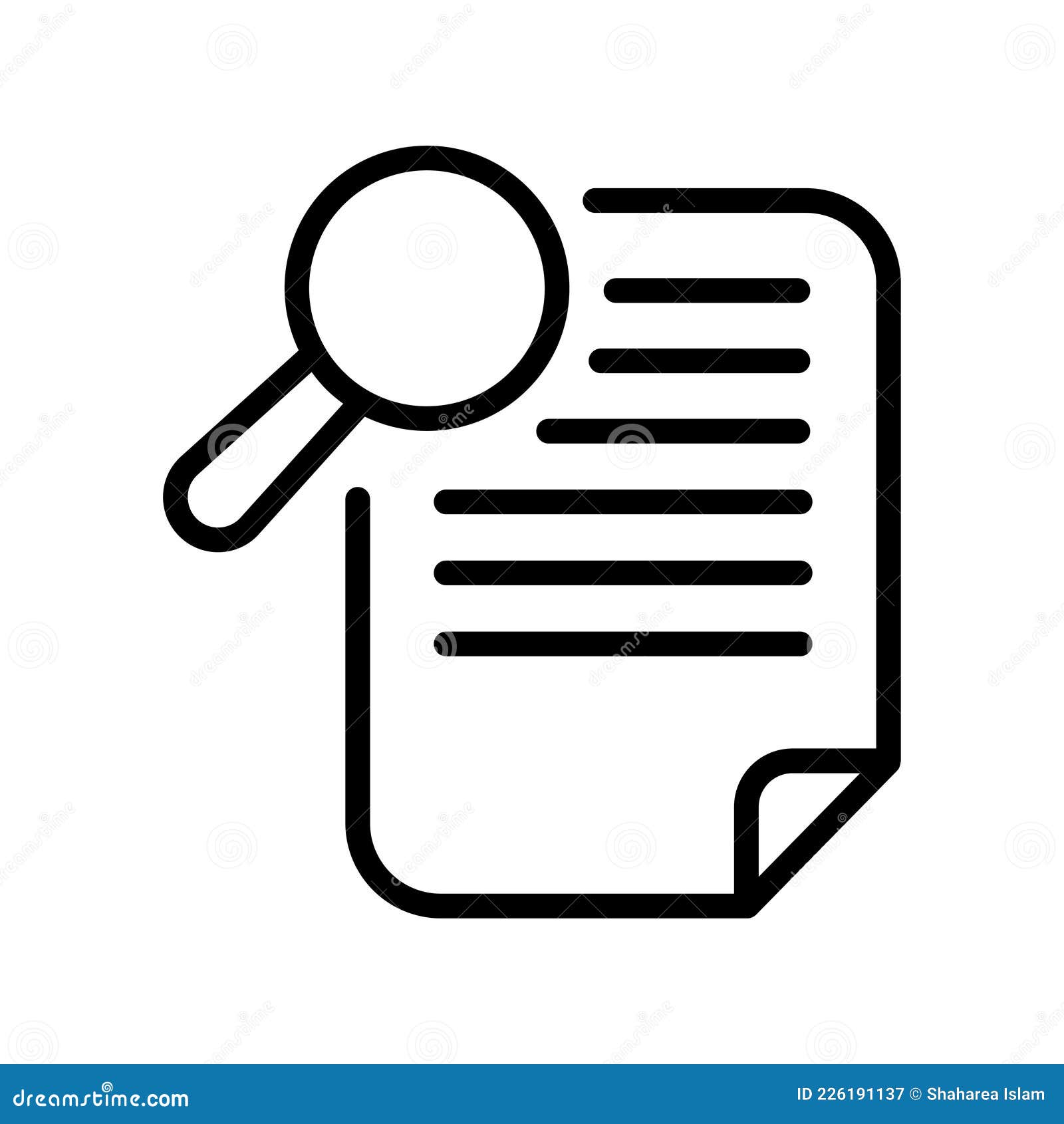 Document analysis icon stock vector. Illustration of designed - 226191137