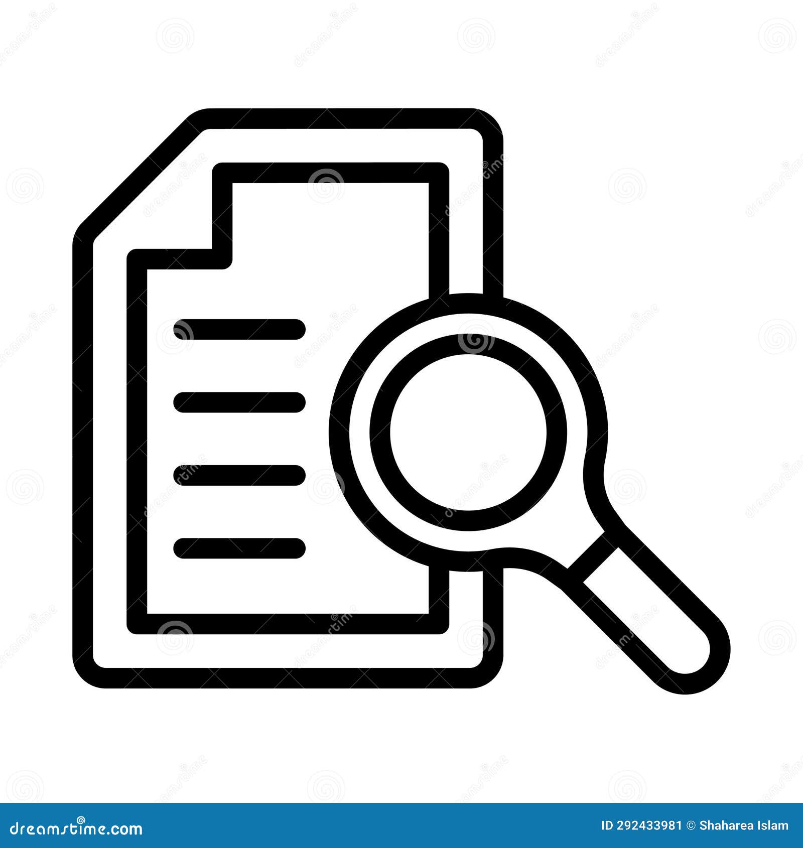 Document analysis icon stock vector. Illustration of analysis - 292433981