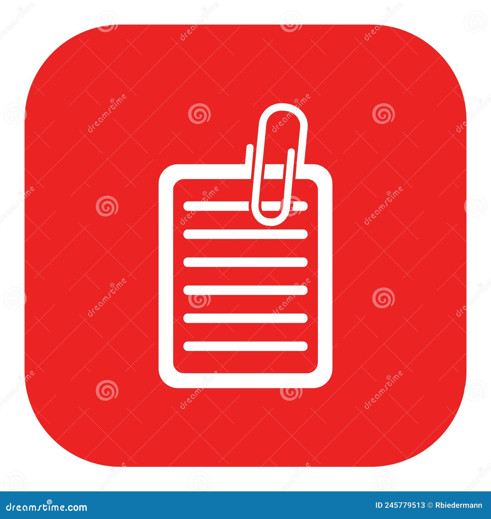 Document and app icon stock vector. Illustration of paperclip - 245779513