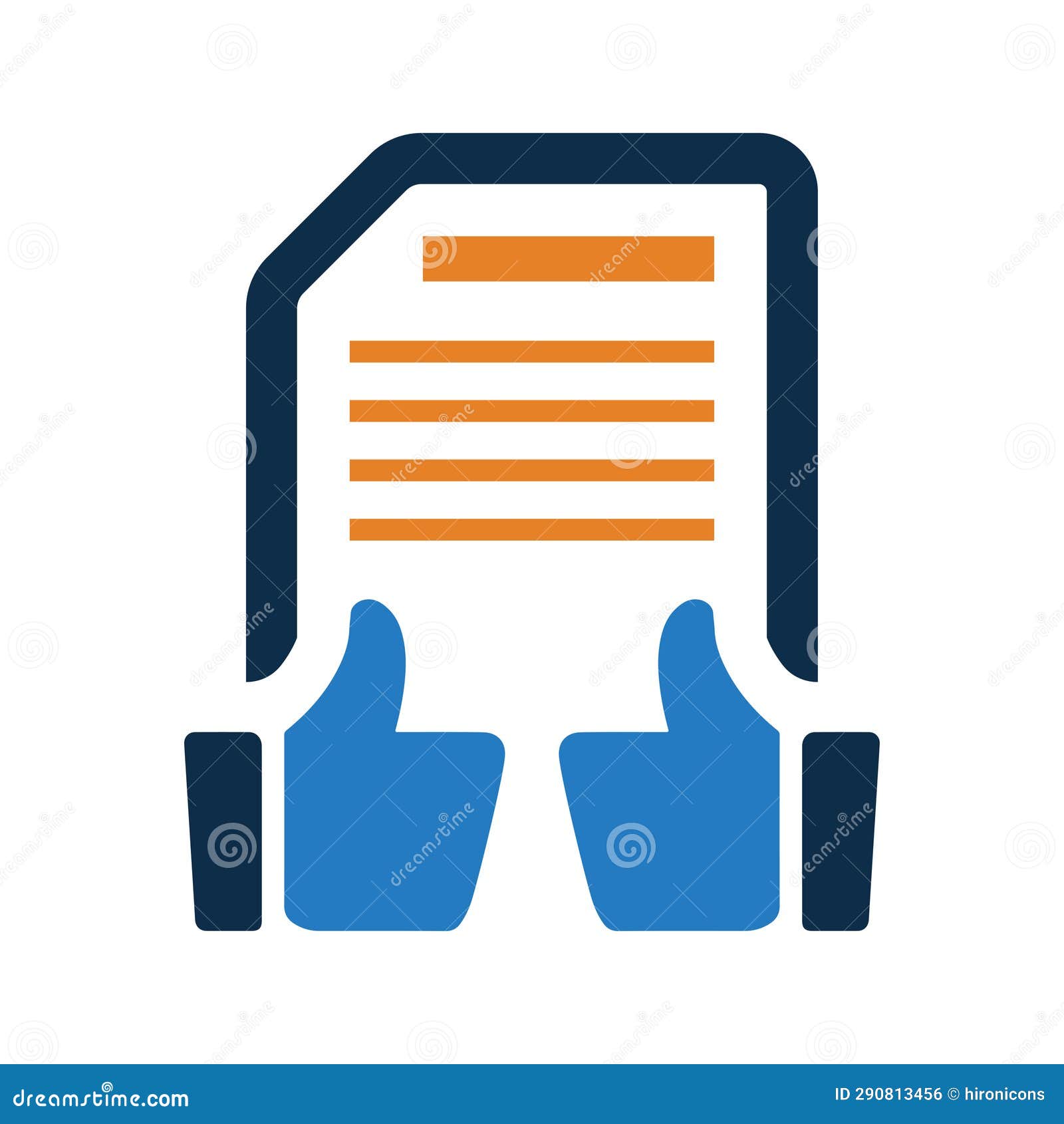Document approval Icon stock vector. Illustration of vector - 290813456