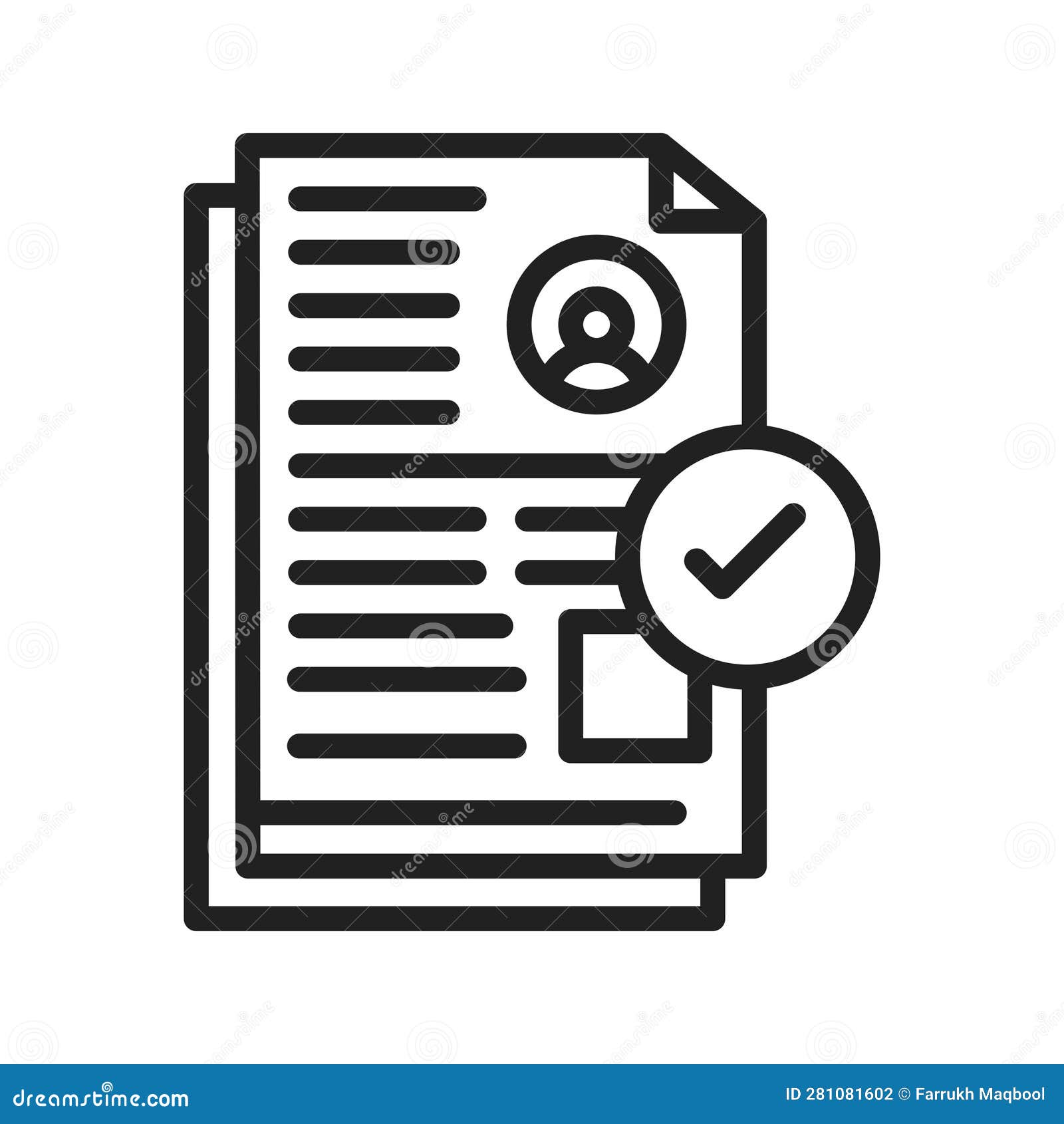 Document Approved Icon Image. Stock Vector - Illustration of checklist ...