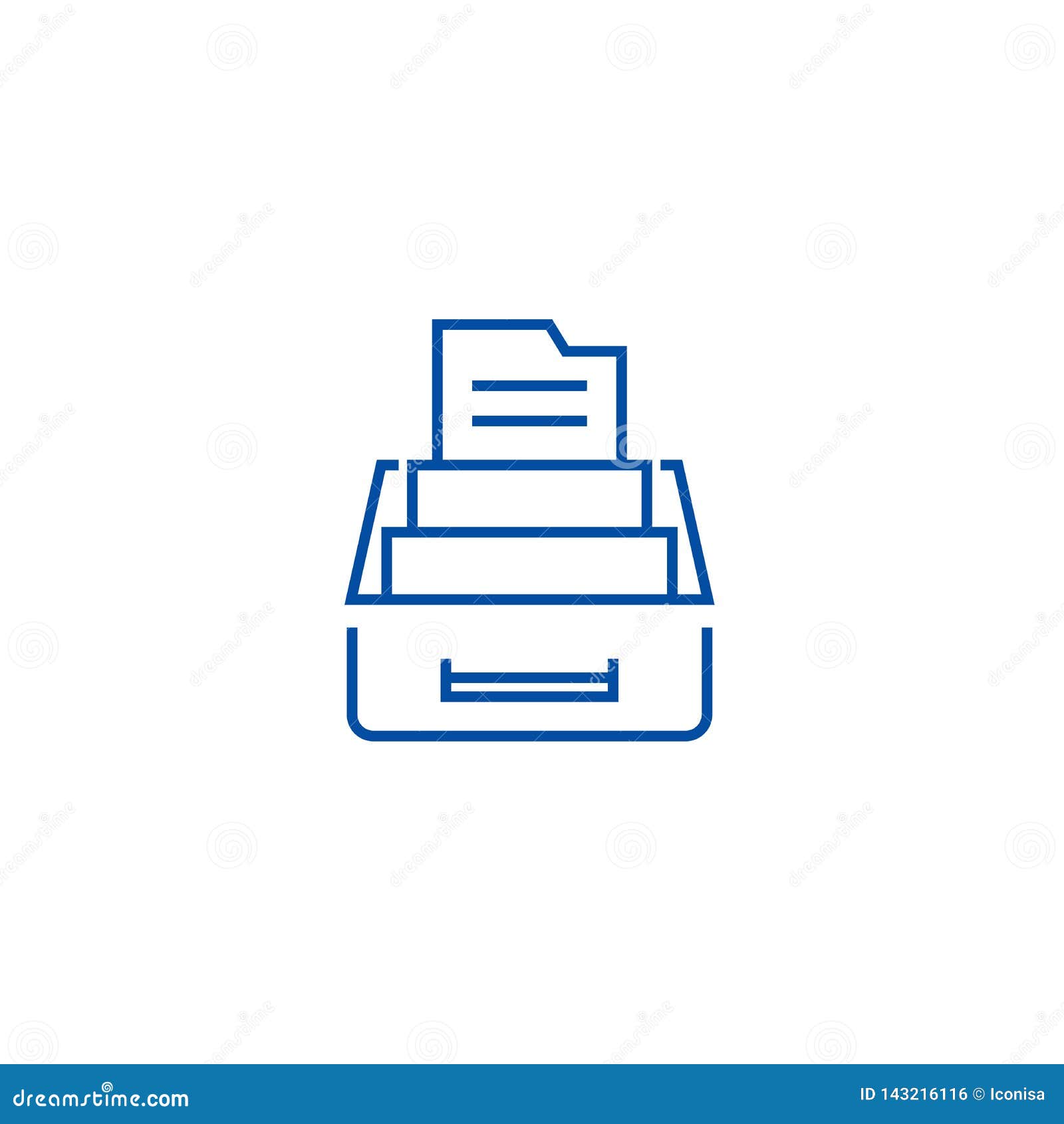 Document Archive,box with Files Line Icon Concept. Document Archive,box ... Document Archive,box with Files Line Icon Concept. Document Archive,box ...