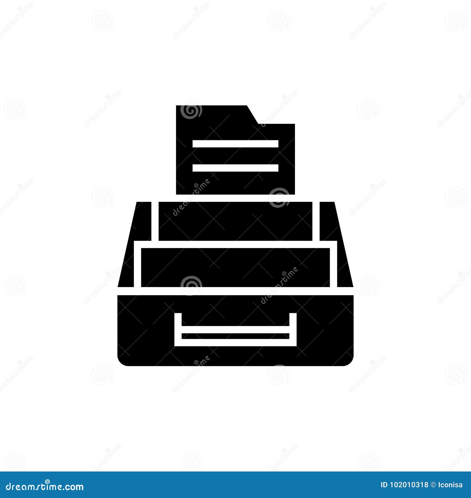 Document Archive Icon Secure Storage Cabinet Lock Business File ...