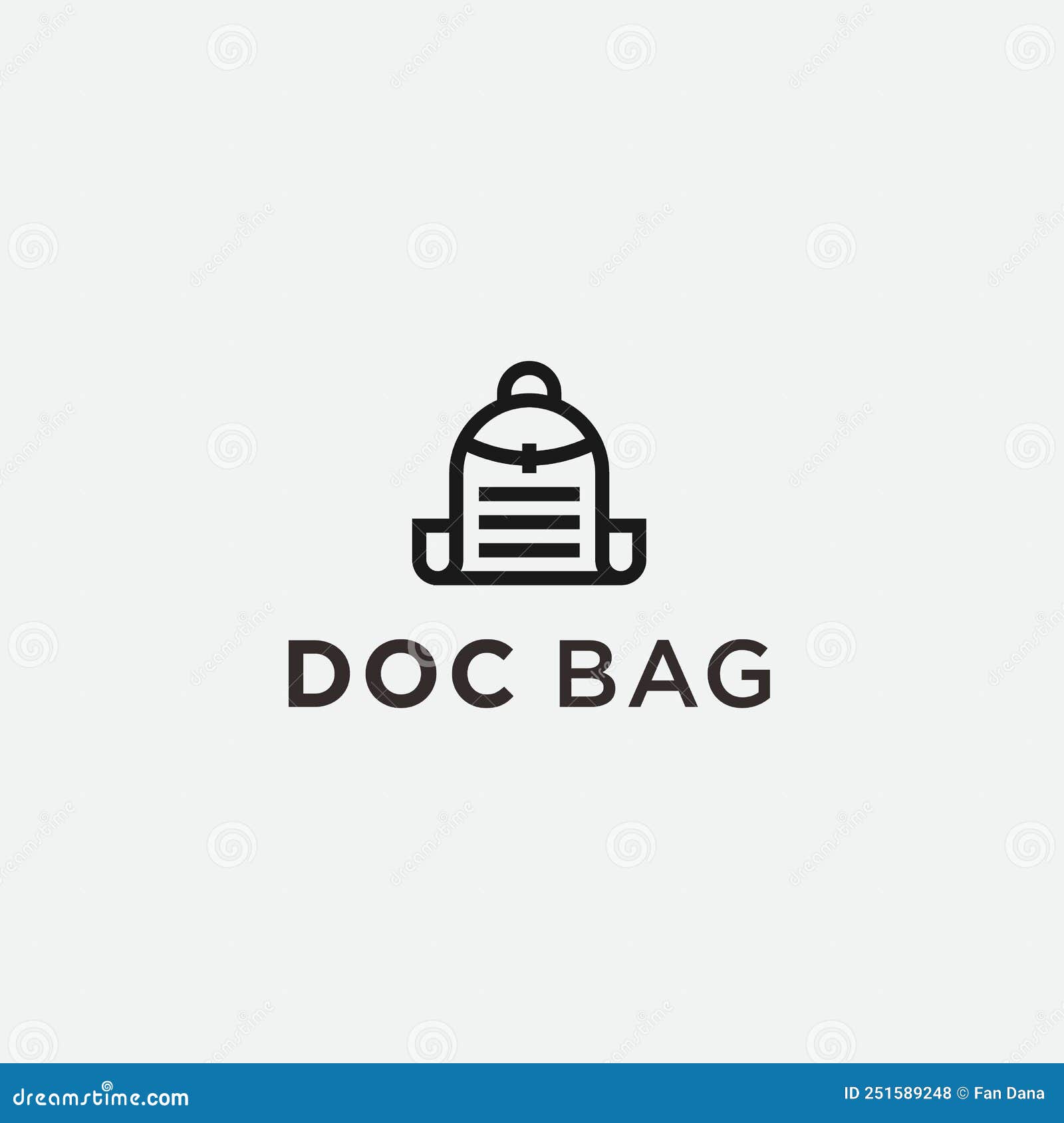 Document Bag Logo or Paper Icon Stock Vector - Illustration of document ...