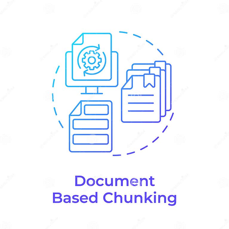 Document Based Chunking Blue Gradient Concept Icon Stock Illustration ...