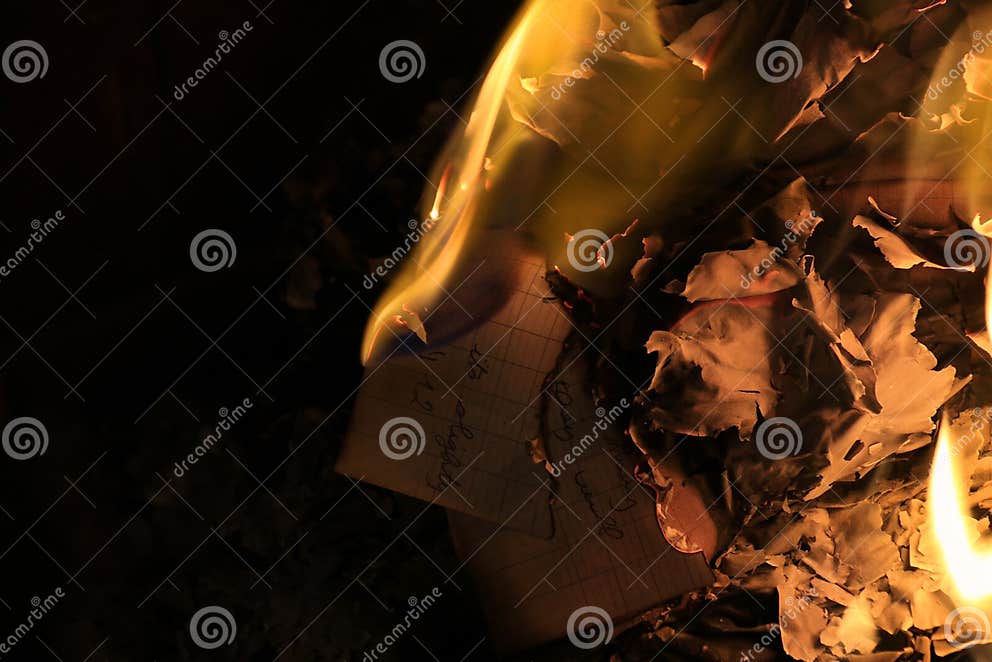 Papers Burning stock photo. Image of destroyed, energy - 246029210