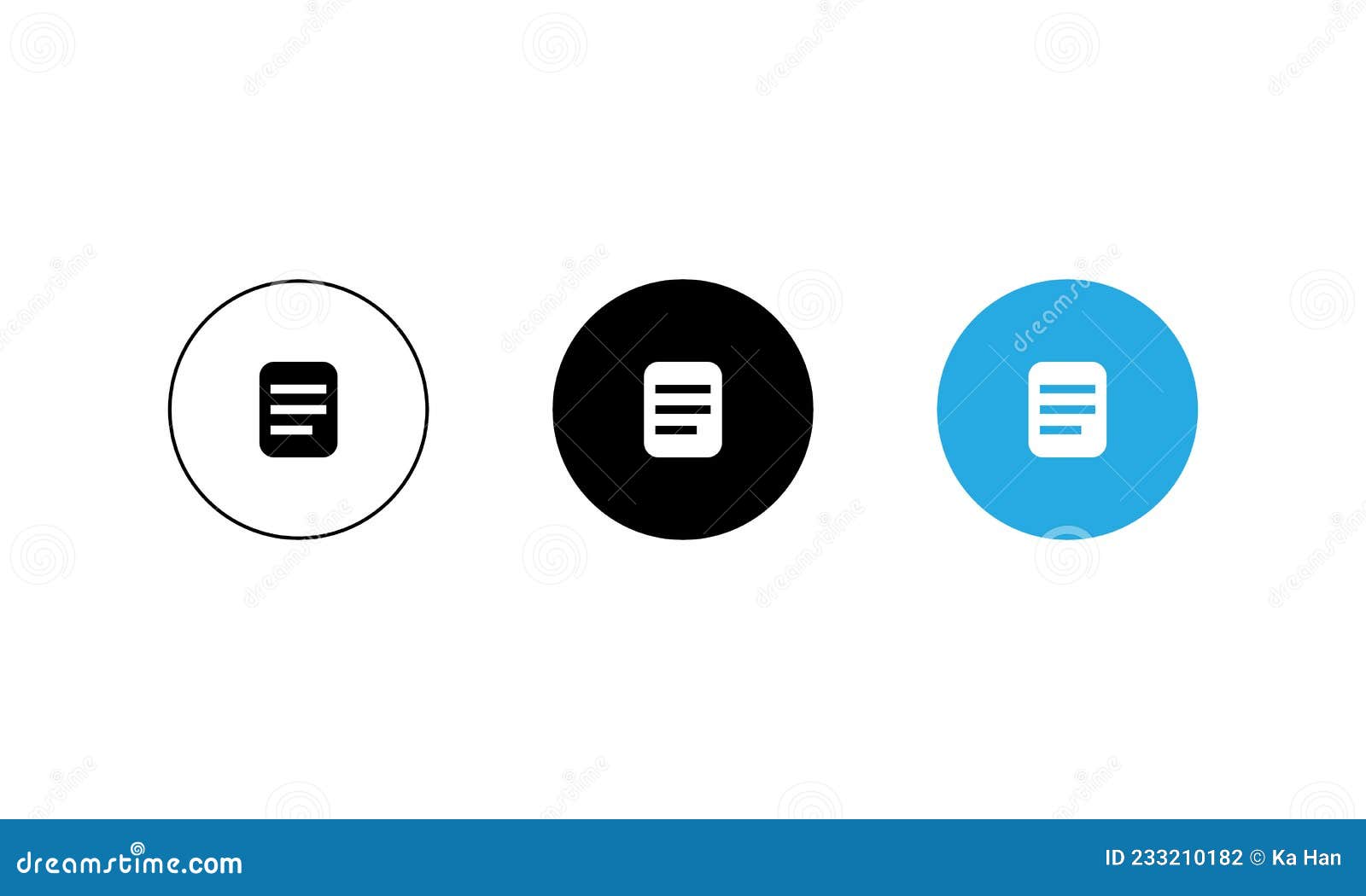 Document Button Icon Vector in Flat Style Stock Vector - Illustration ...