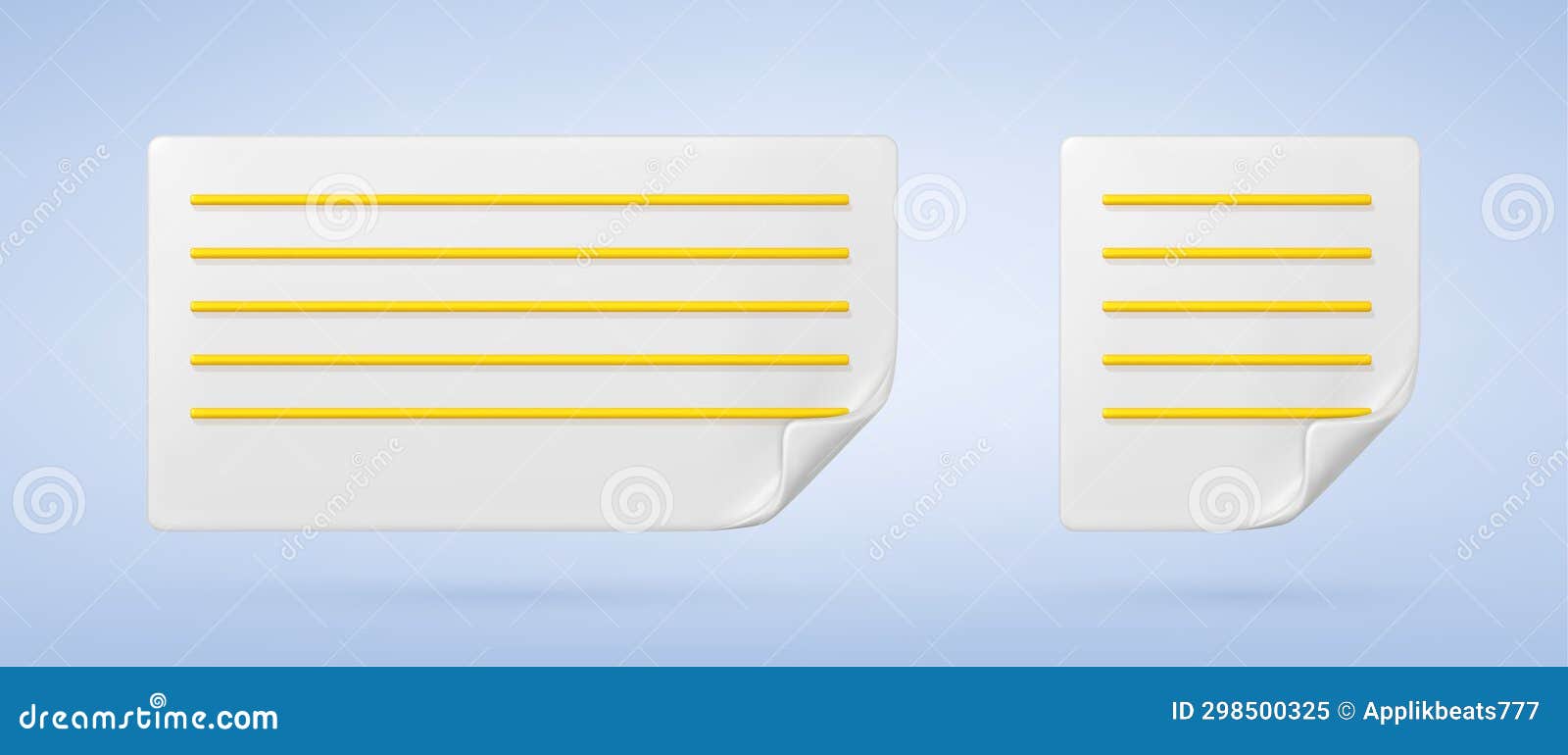 Document in Cartoon 3d Style. Paper Icon in Cartoon Design Isolated on ...