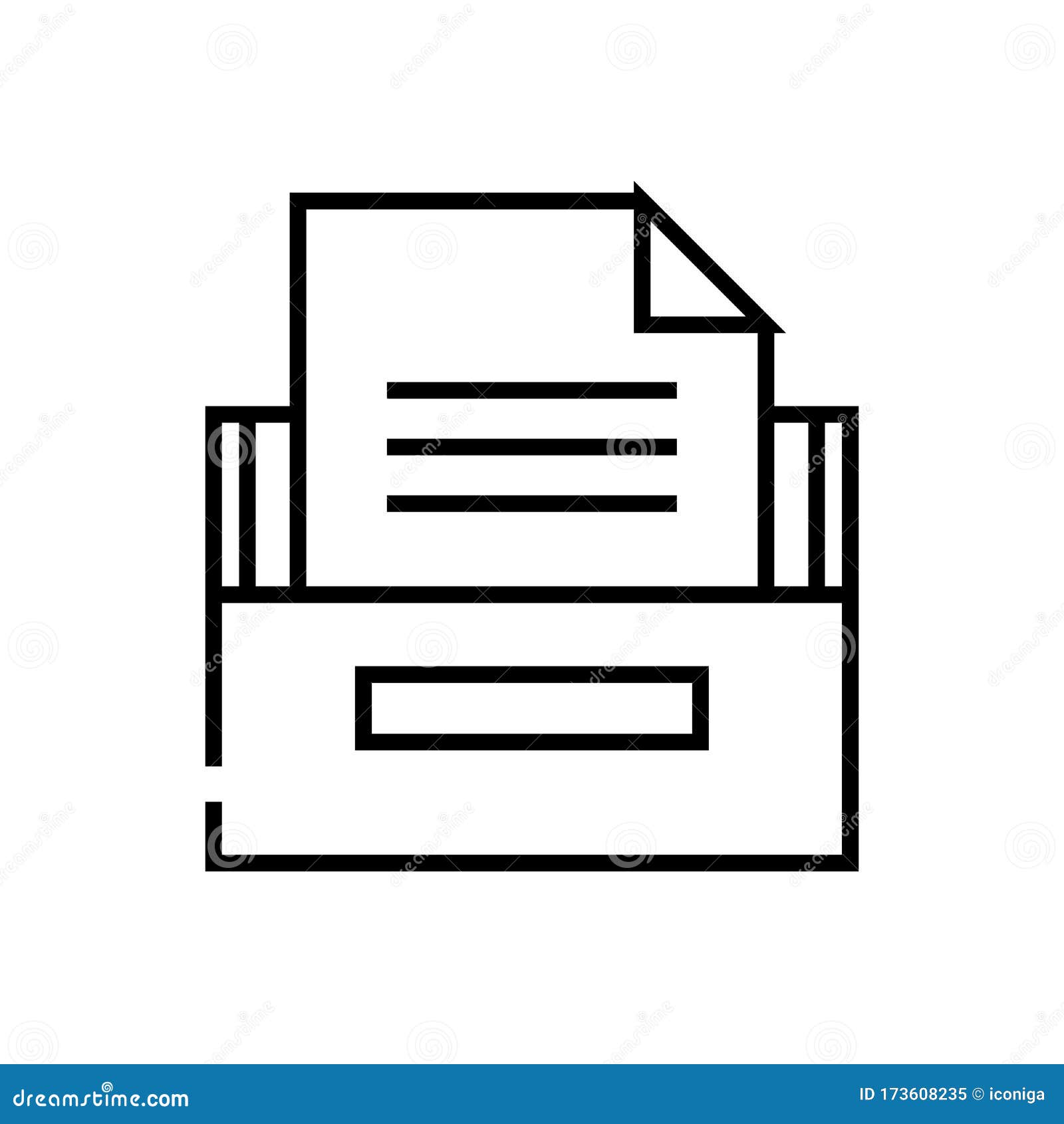 Document Case Line Icon, Concept Sign, Outline Vector Illustration ...