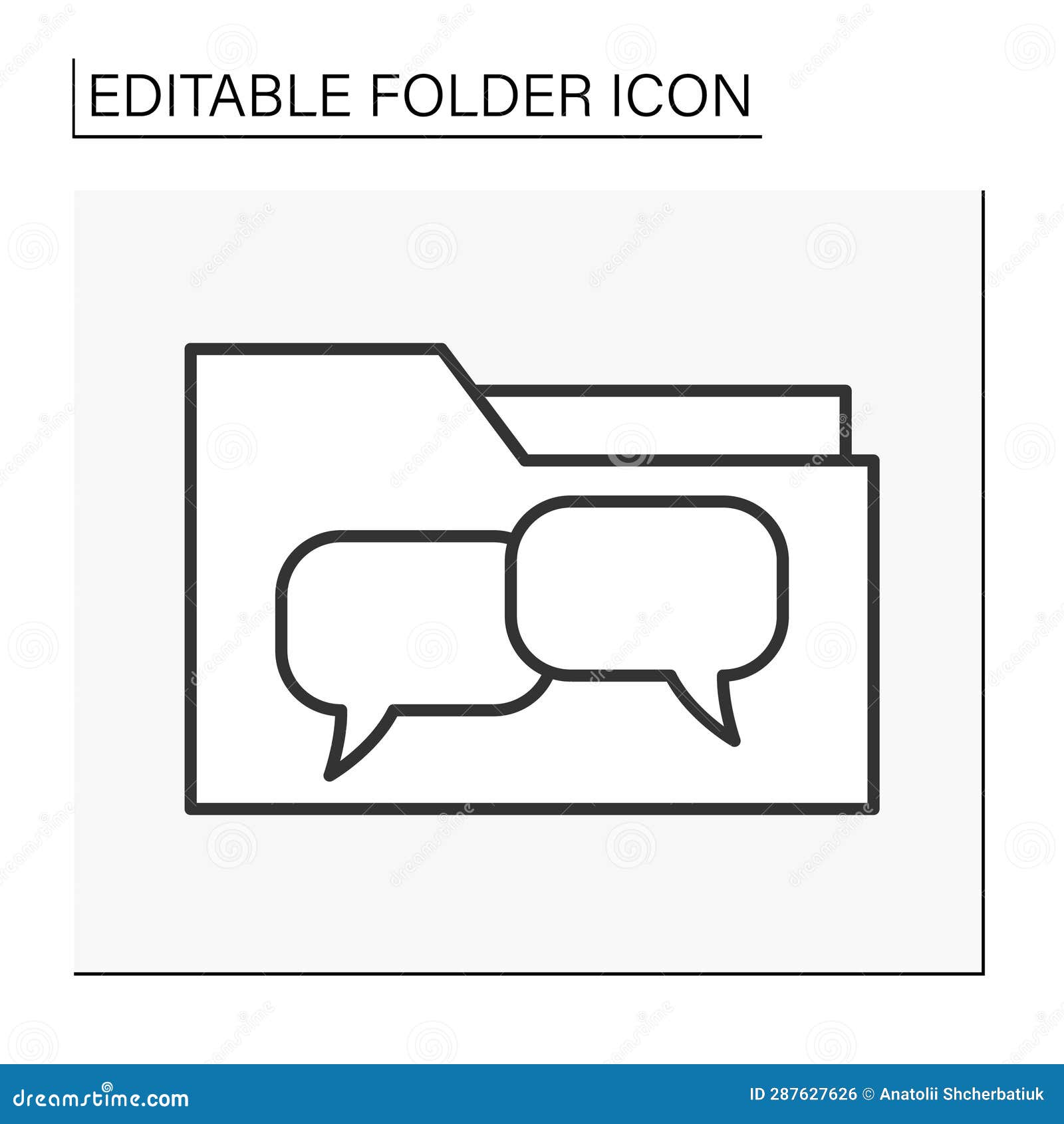 Document case line icon stock illustration. Illustration of insignia ...