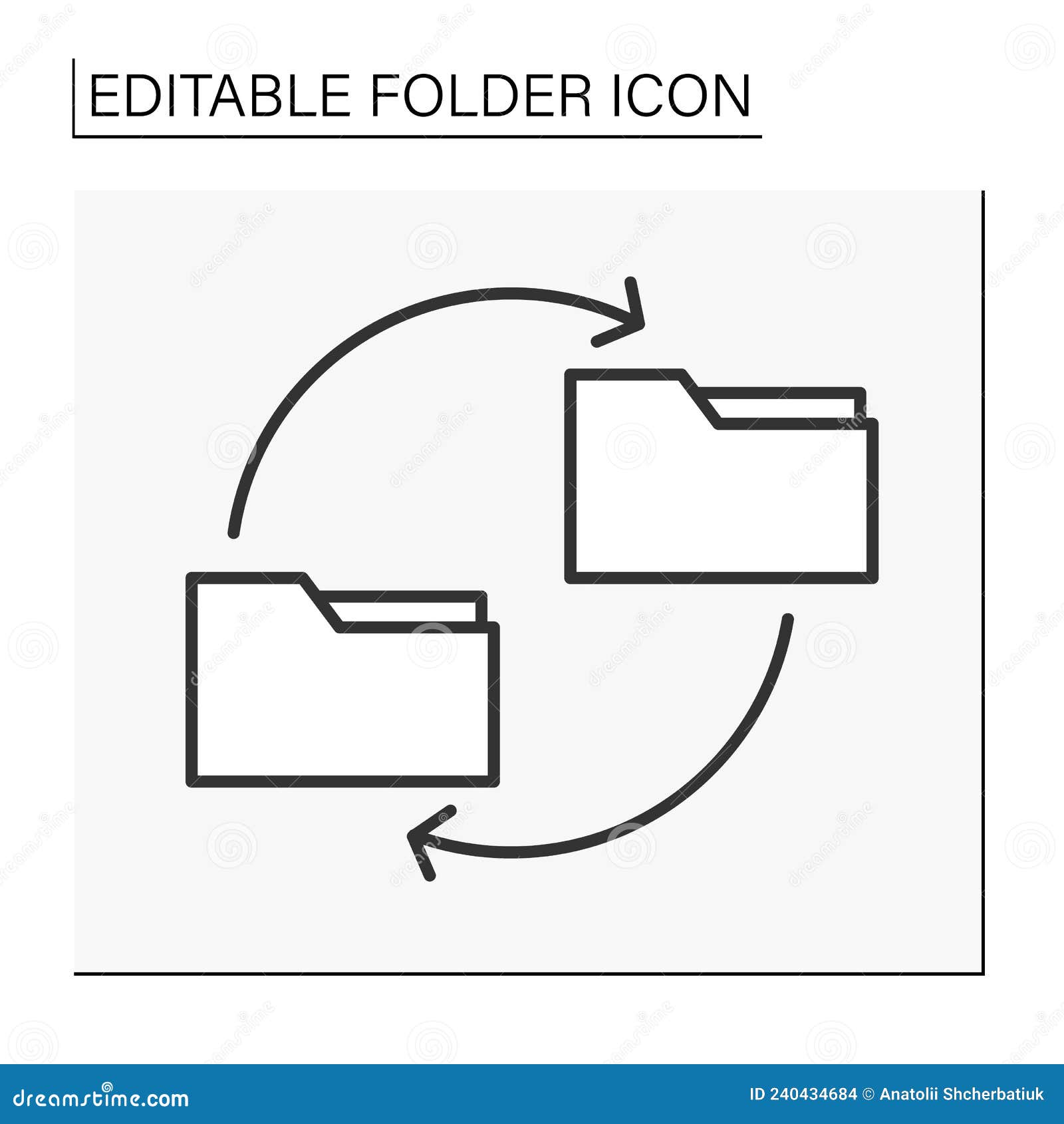 Document case line icon stock vector. Illustration of folder - 240434684
