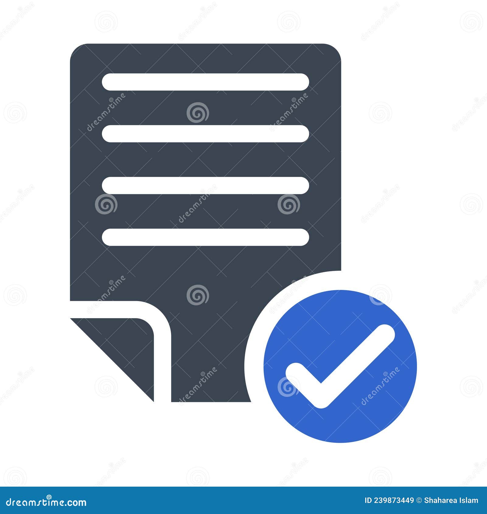 Document check icon stock vector. Illustration of icon - 239873449