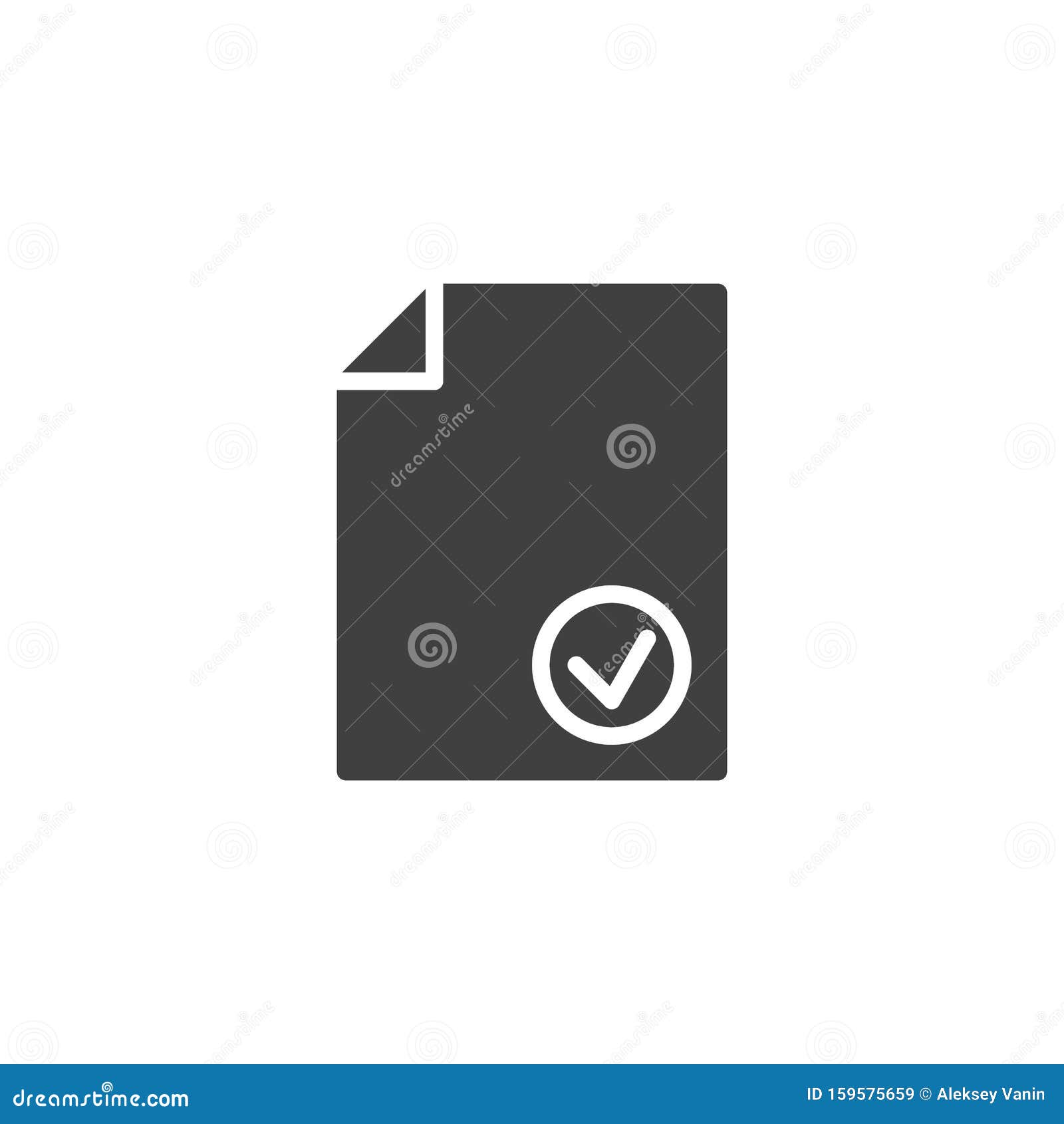 Document with Check Mark Vector Icon Stock Vector - Illustration of ...