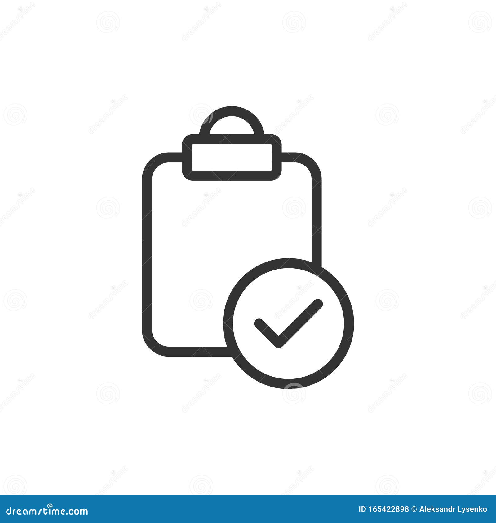 Document Checkbox Icon in Flat Style. Test Vector Illustration on White ...
