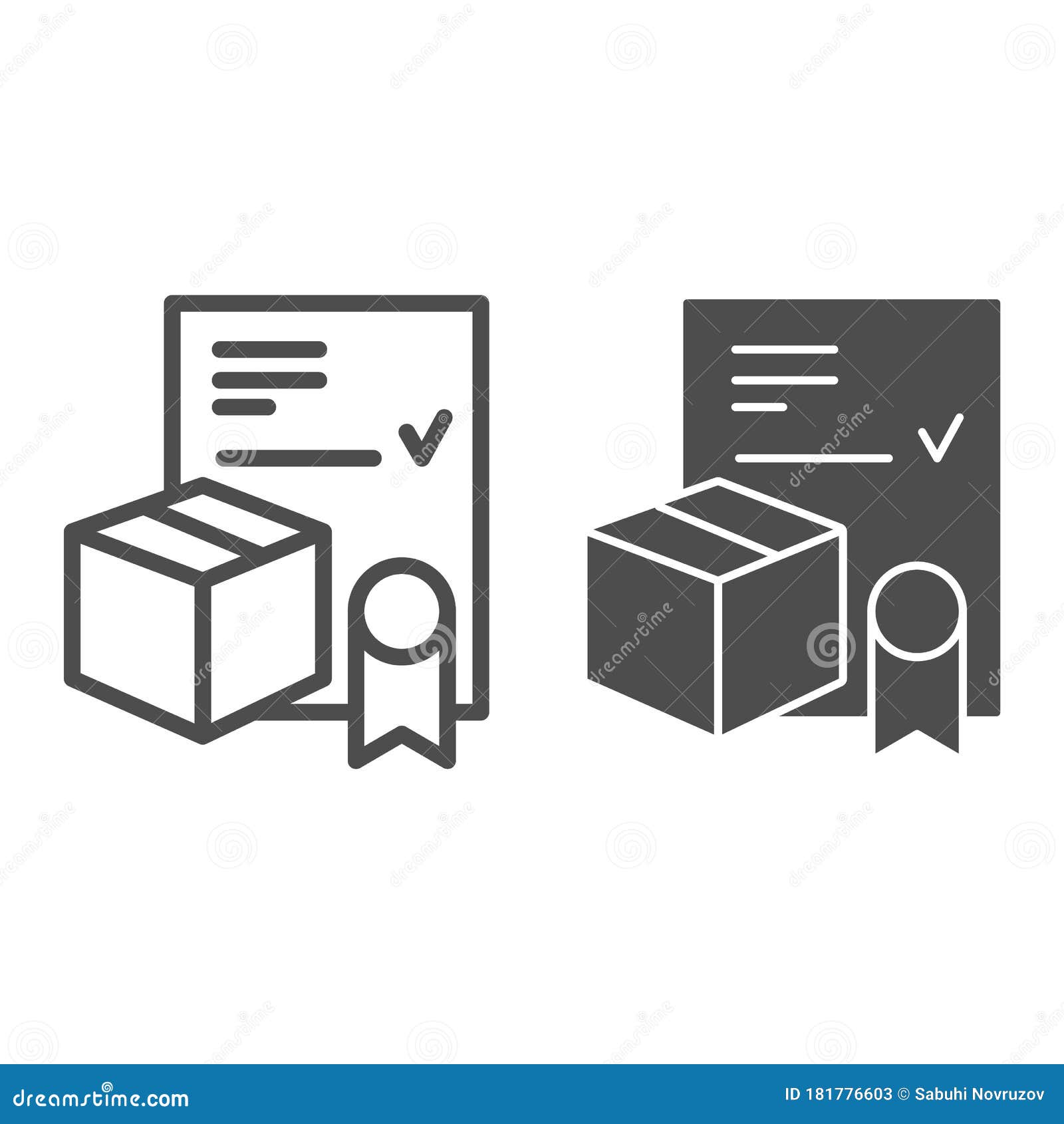 Courier Report Document And Boxes Solid Icon, Delivery And Logistics ...