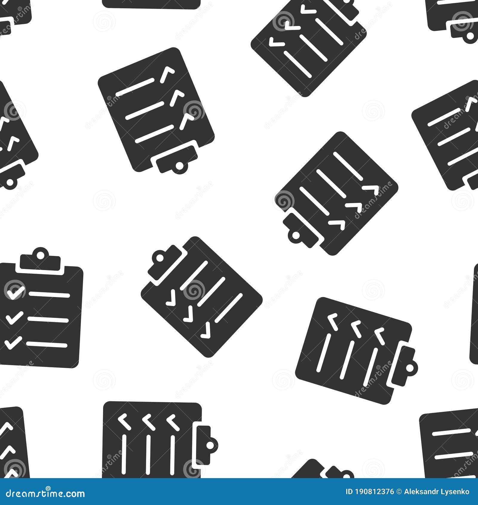 Document Checklist Icon in Flat Style. Report Vector Illustration on ...