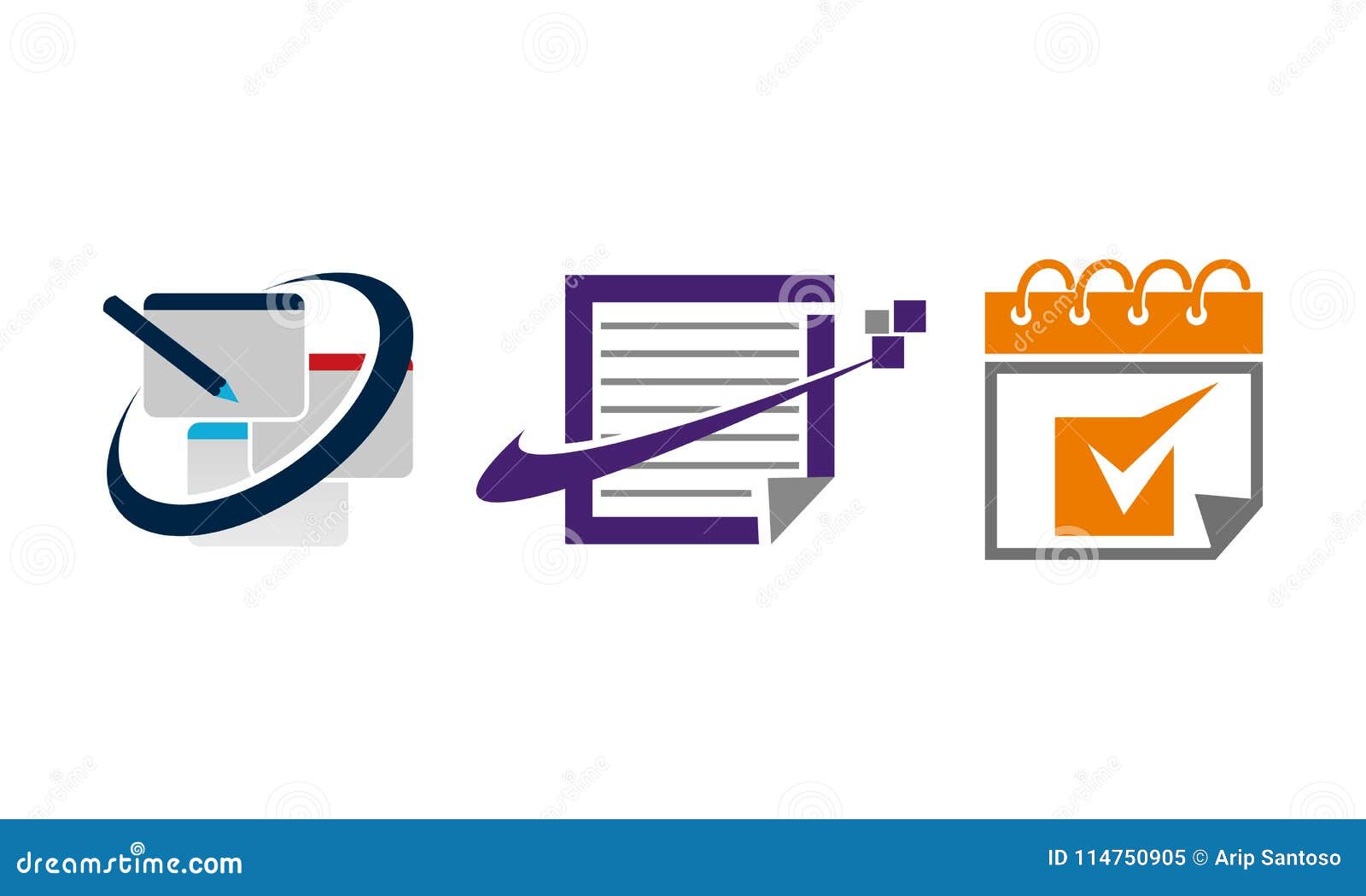 Document Checklist Template Set Stock Vector - Illustration of ...