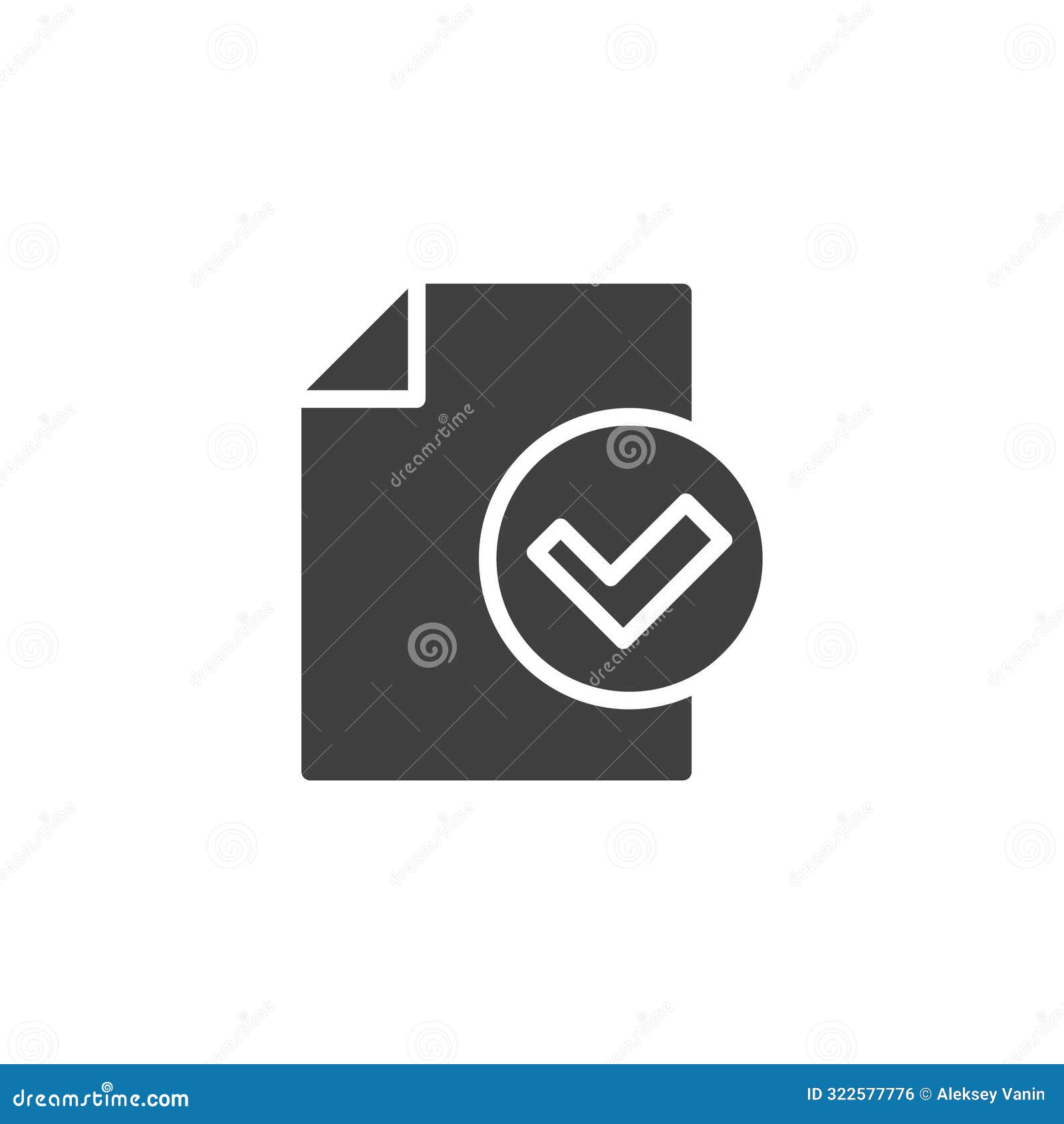 Document with a Checkmark Vector Icon Stock Vector - Illustration of ...