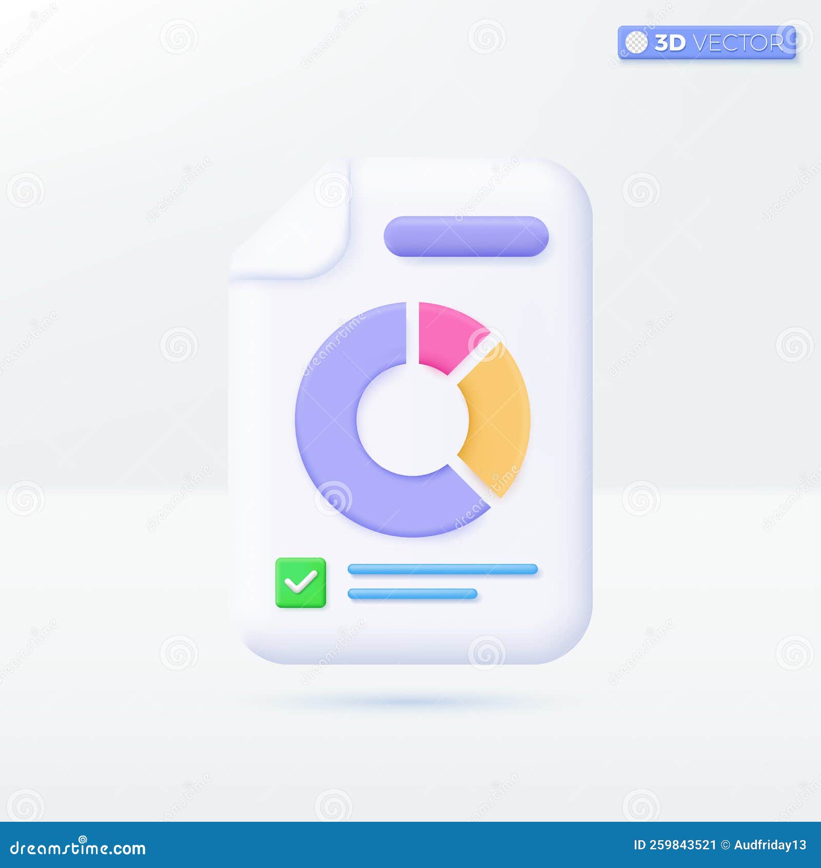 Document and Circle Graph Icon Symbols. Project Task Management ...