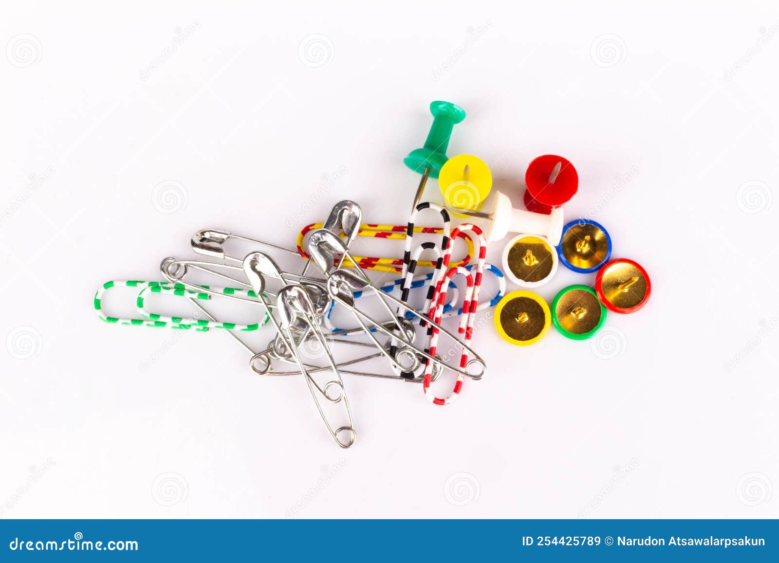 Document Clip Office Pin Isolated on White Background Stock Image ...