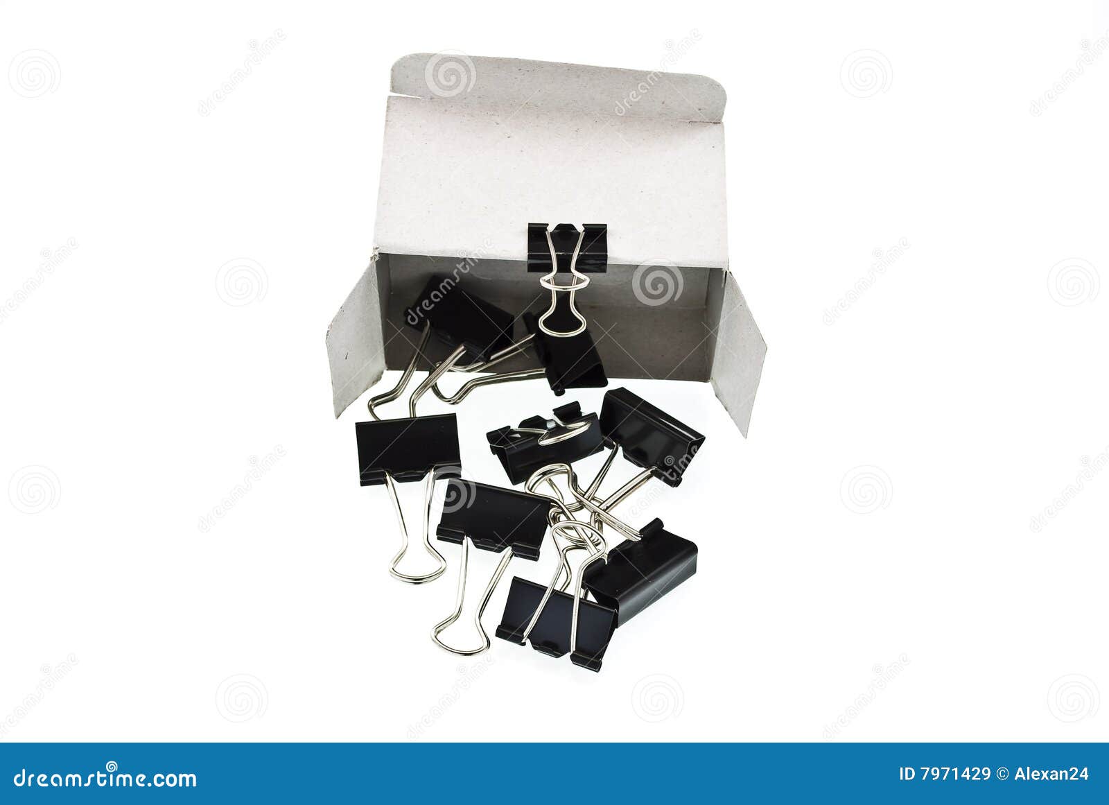 Document Clips Poured from Box Stock Image - Image of equipment ...