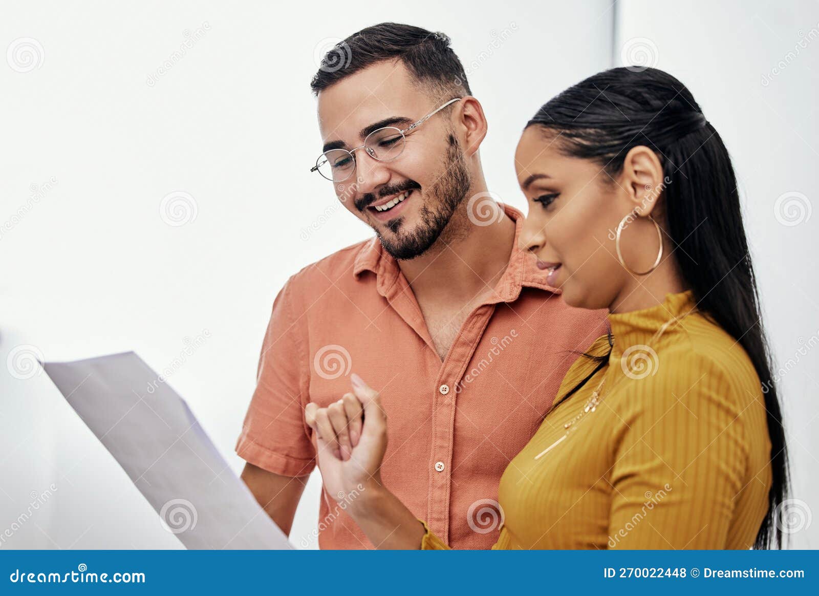 Document, Collaboration and Team in Discussion in the Office while ...