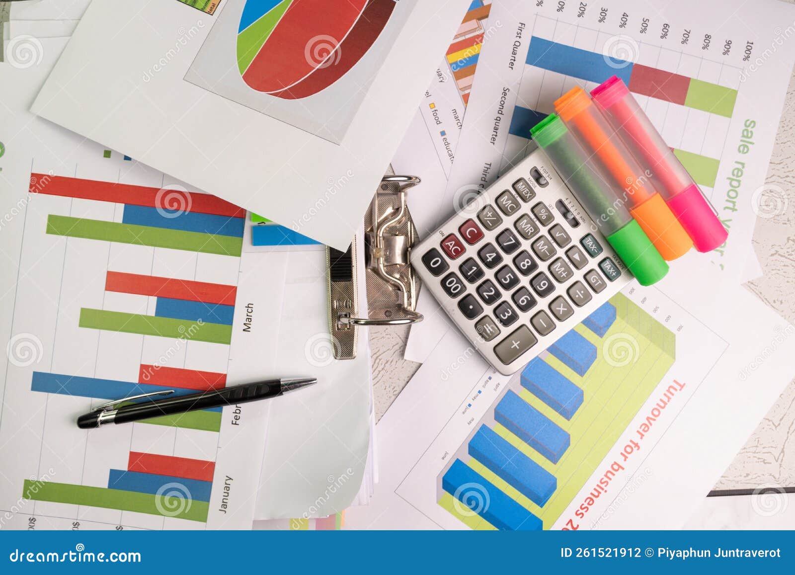 Document Color Graph Sheet for Presentation with Equipment Calculator ...