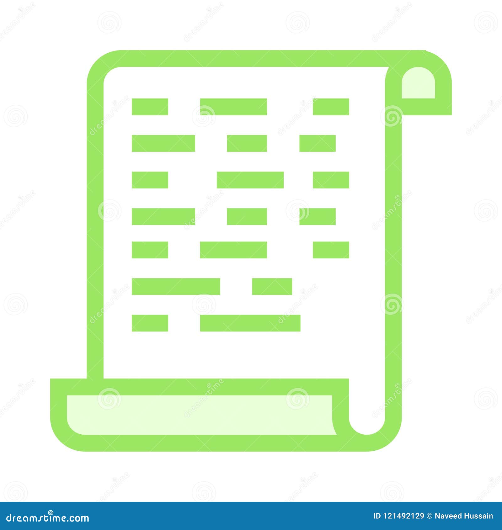 Document color line icon stock illustration. Illustration of contract ...