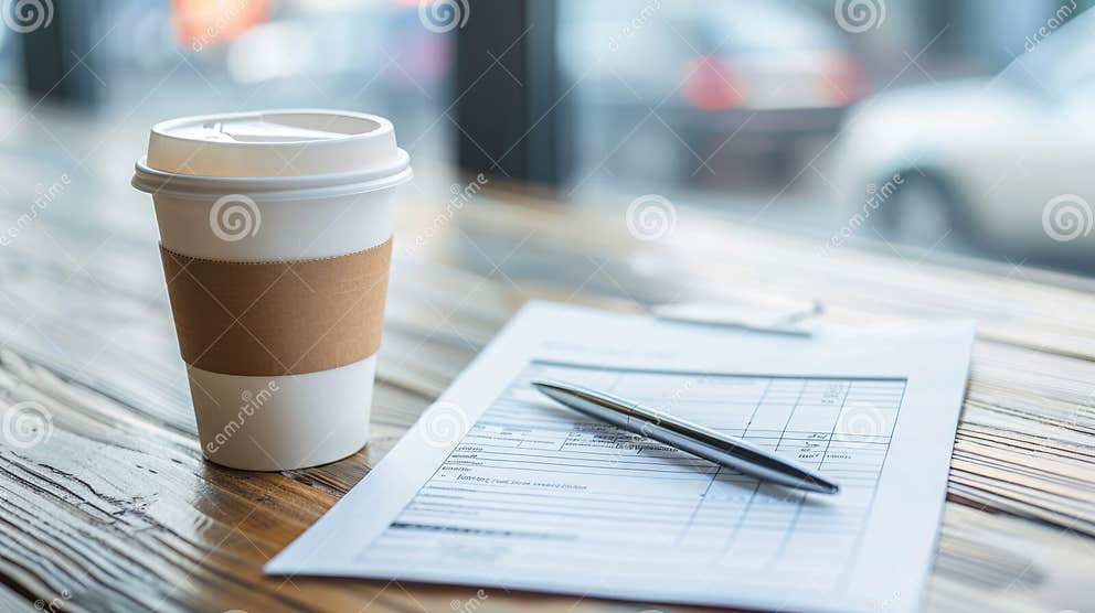 Document of Consumer Research Questionnaire on a Neat Desk with a ...