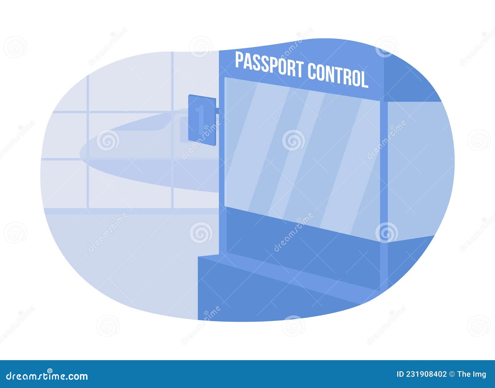 Document Control in Airport 2D Vector Isolated Illustration Stock ...