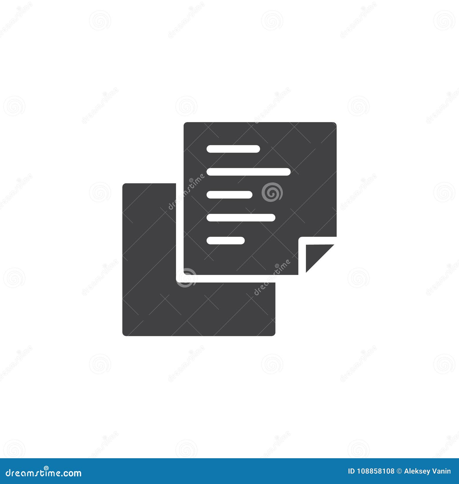 Document copy icon vector stock vector. Illustration of graphics ...