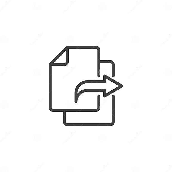 Document Copy line icon stock vector. Illustration of vector - 321623238