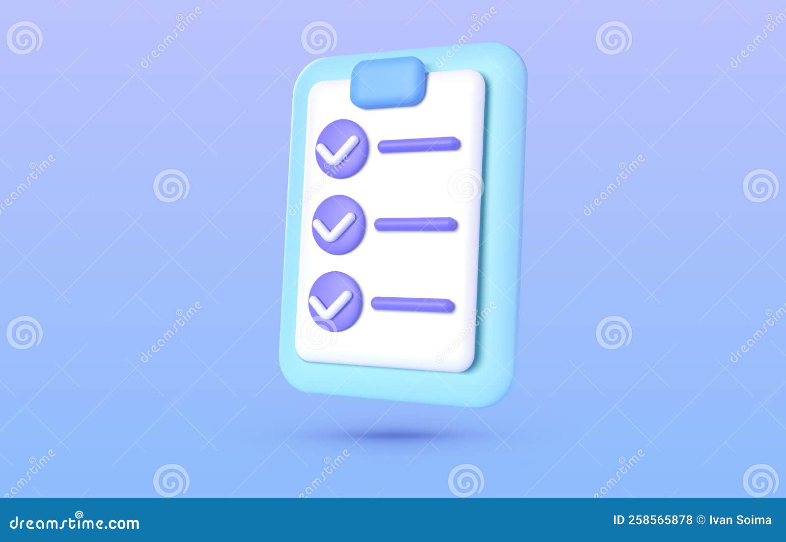Document 3d. Exam Checklist Icon. Business Vector Icon. 3d Check List ...