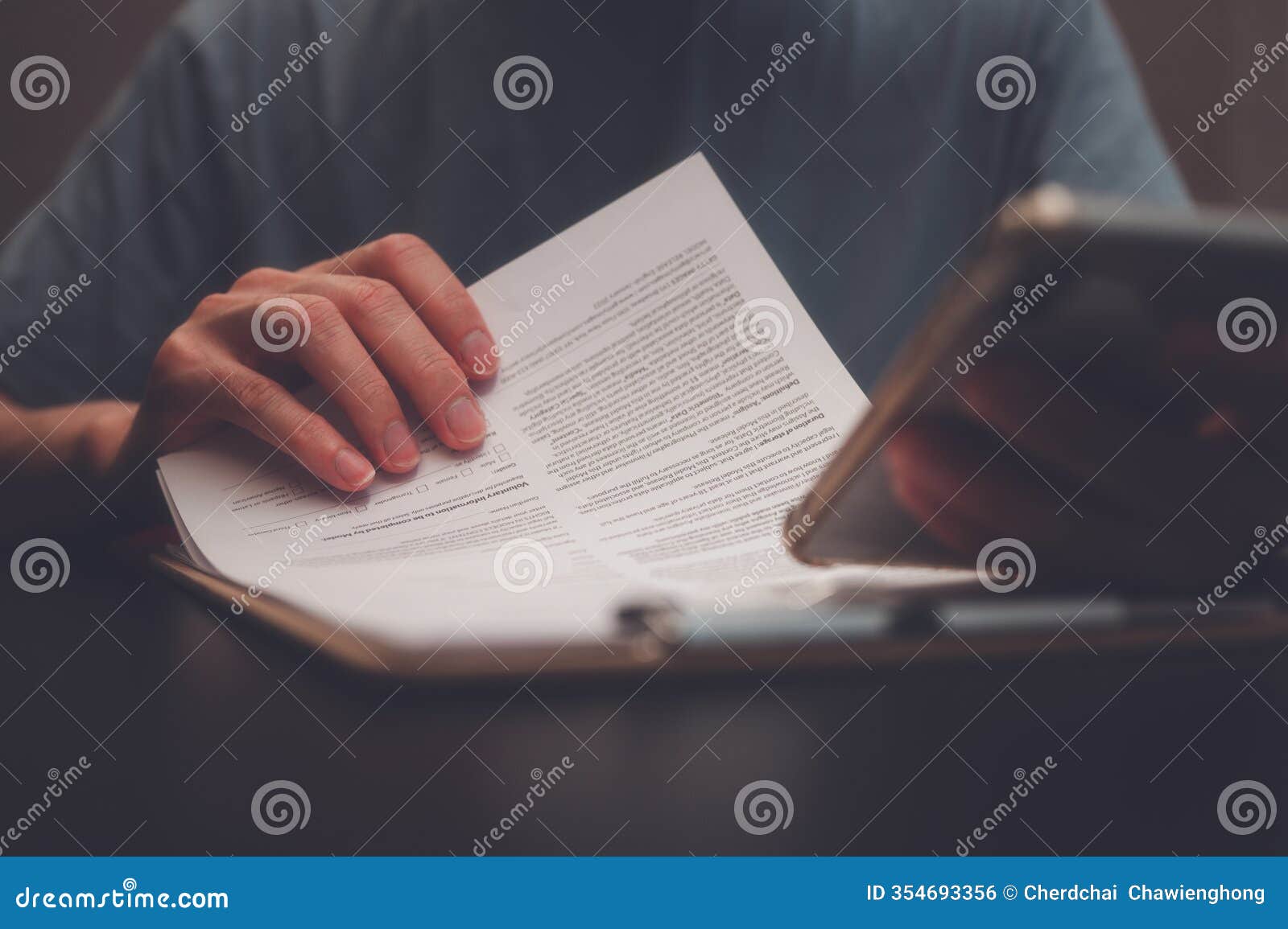 Document and Data Analysis Concept, Man Hand Holding or Handing Over ...