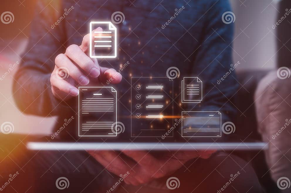 Document Data System Report HR Technology Concept Stock Photo - Image ...