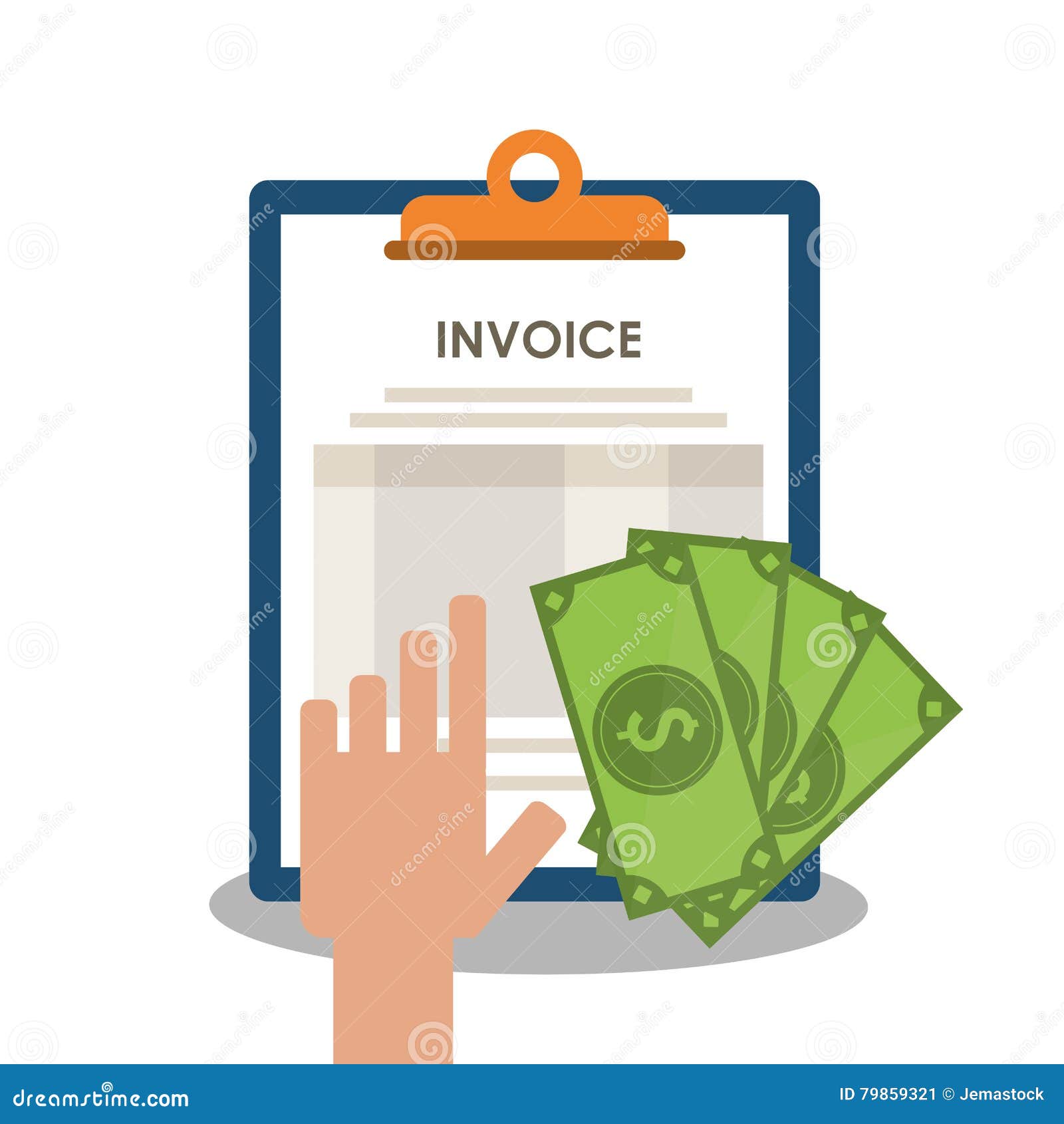 Document De Facture Et Conception De Factures Illustration Stock ...