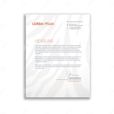 Document Design Template. White Sheet with Texture Stock Vector ...
