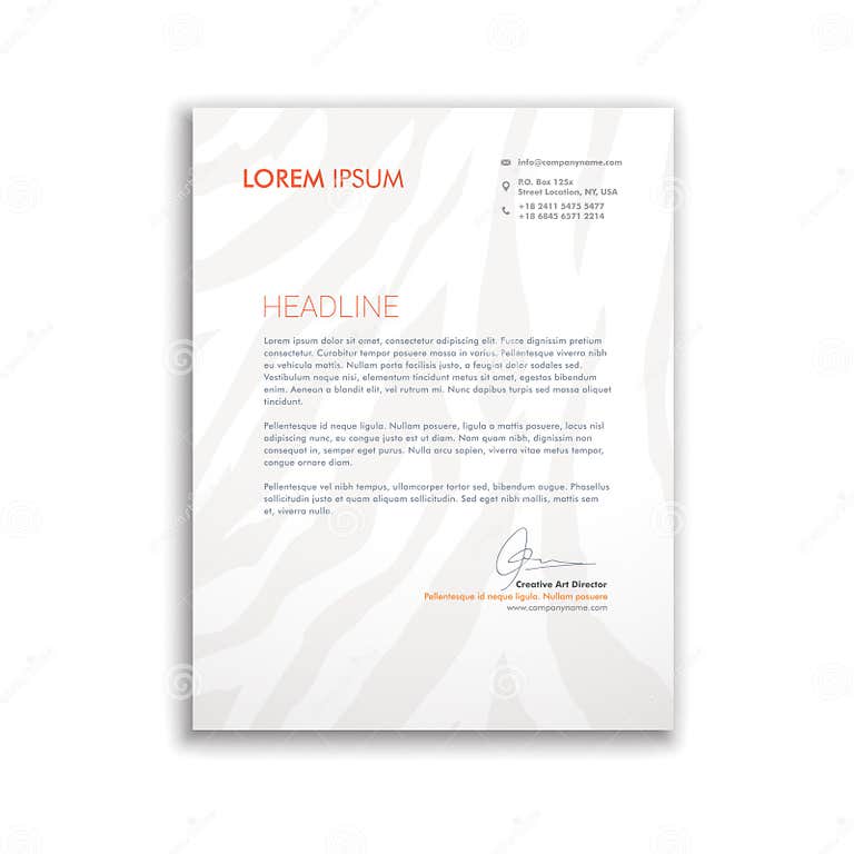 Document Design Template. White Sheet with Texture Stock Vector ...